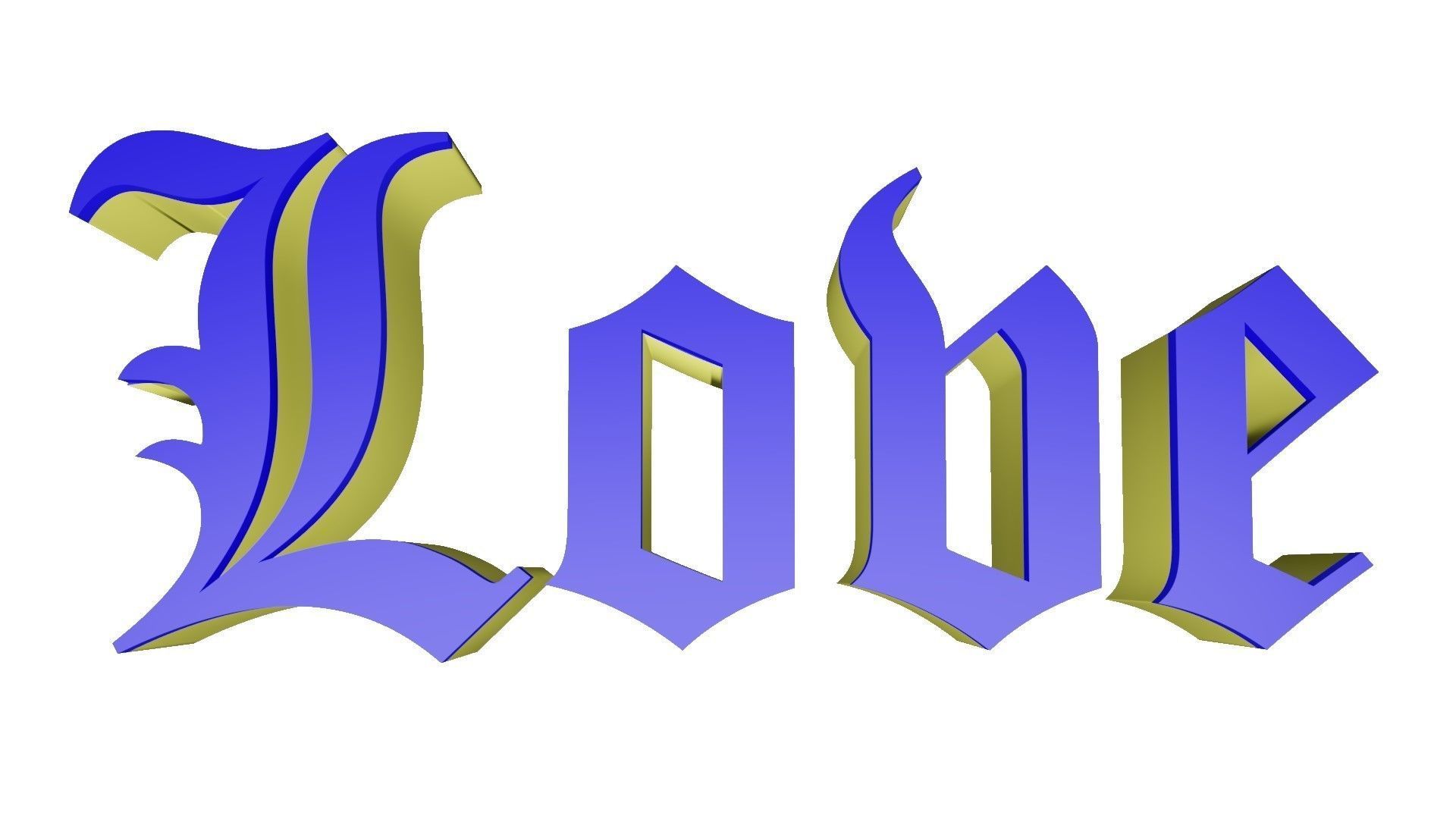 Word Love 1 3D model | CGTrader