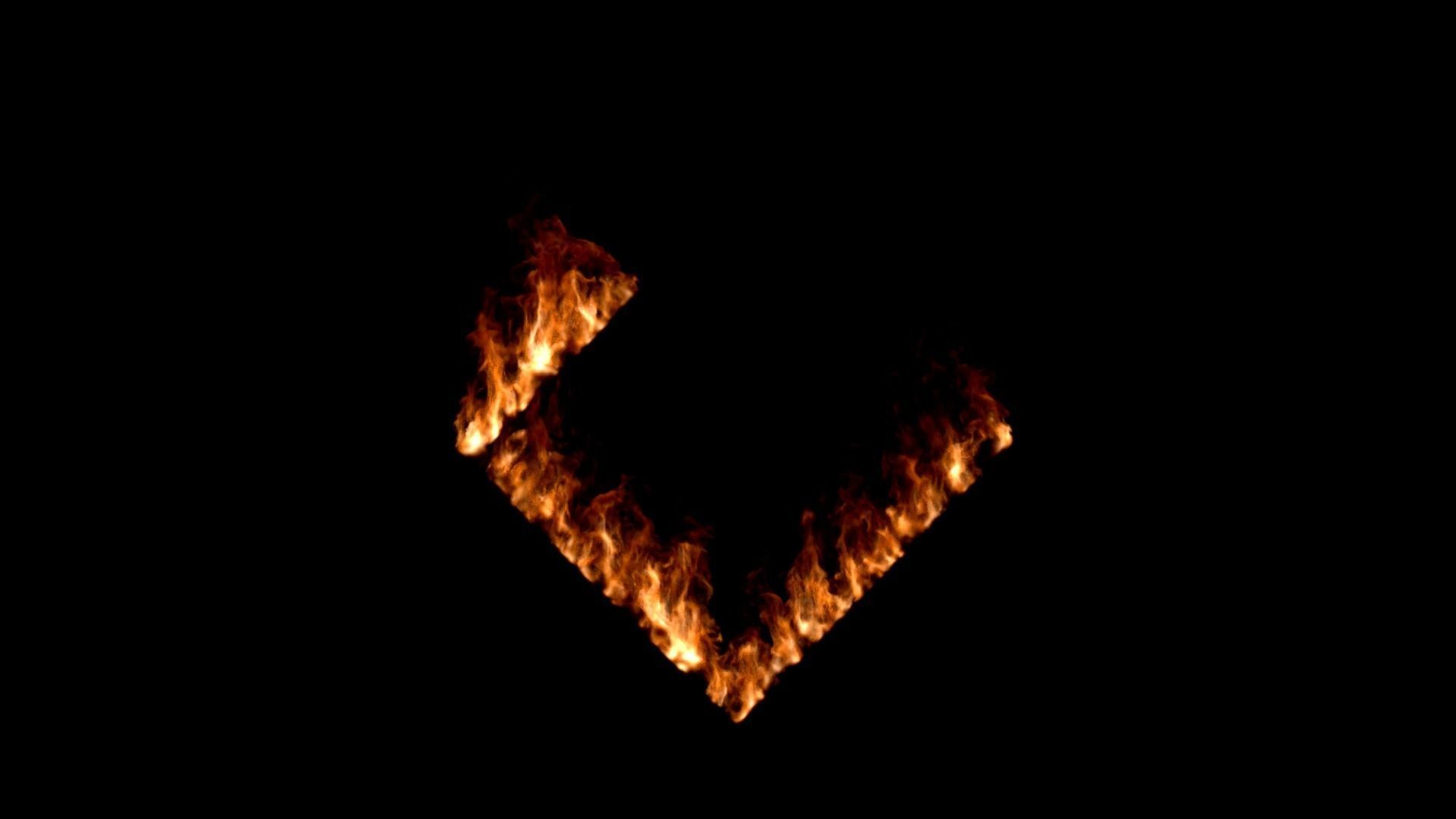 fire window burning square 3D model animated | CGTrader