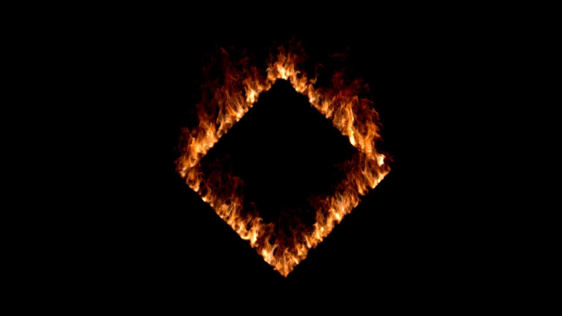 fire window burning square 3D model animated | CGTrader