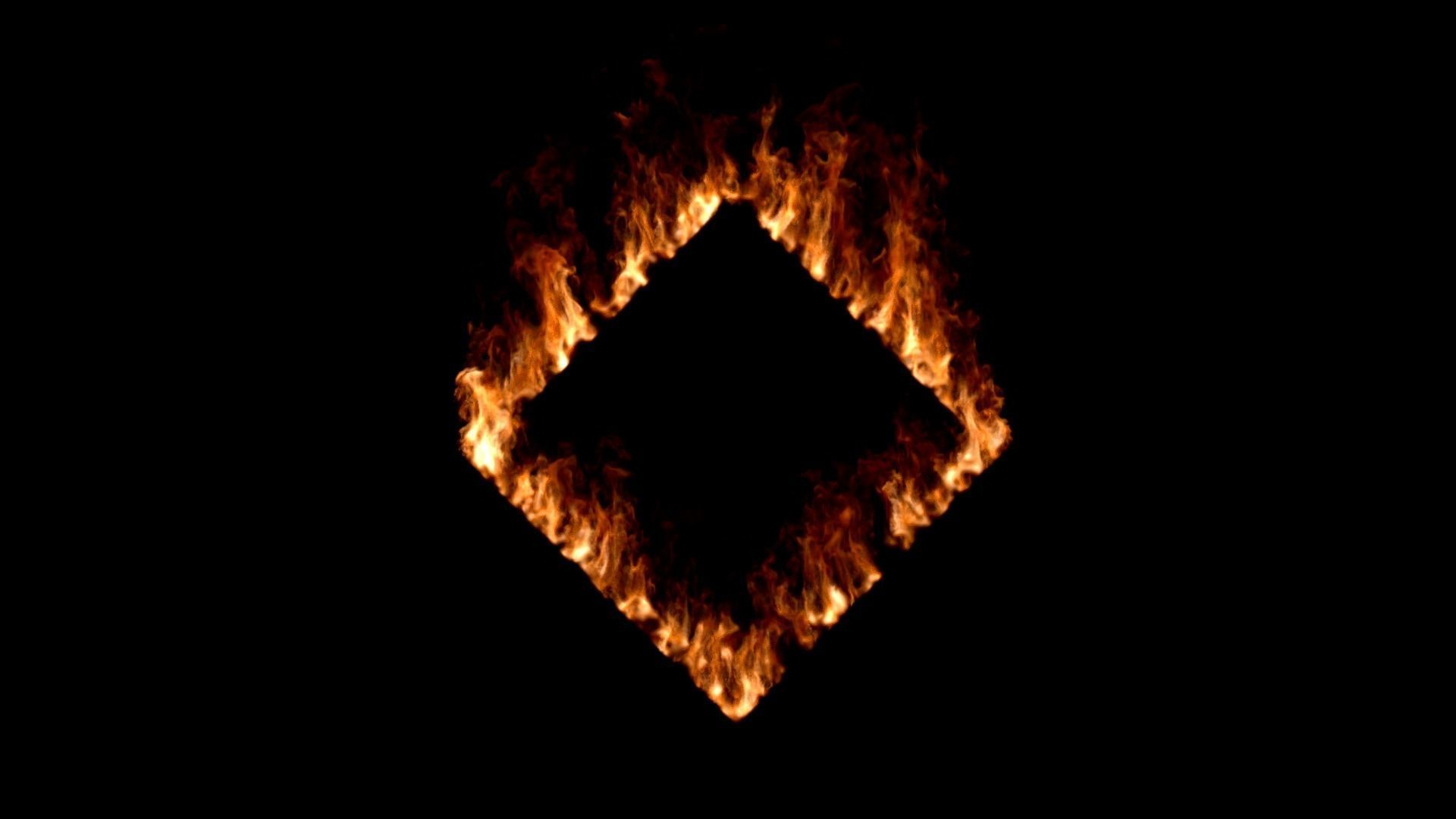 fire window burning square 3D model animated | CGTrader