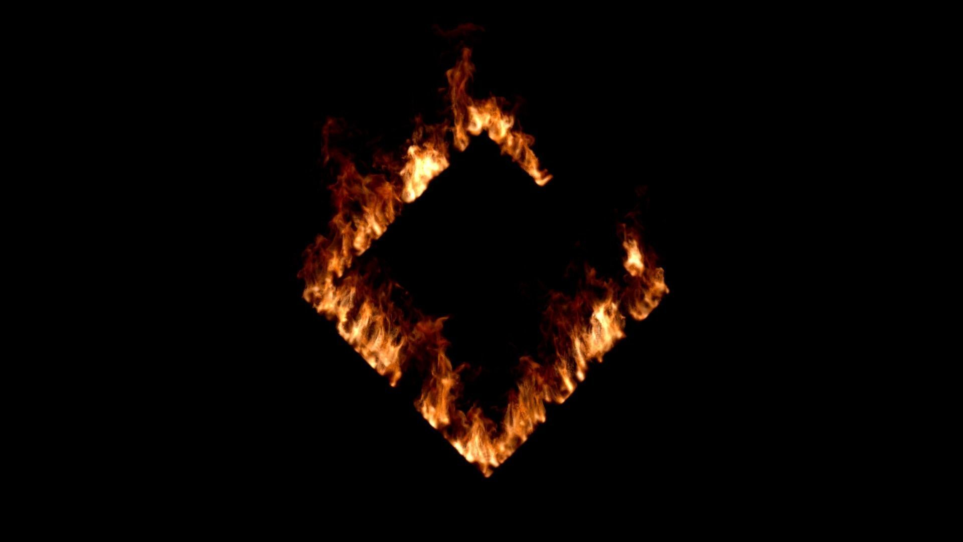 fire window burning square 3D model animated | CGTrader