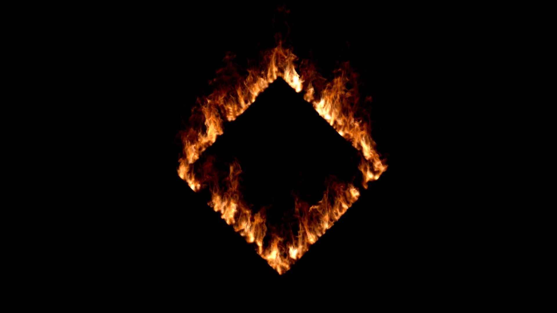 fire window burning square 3D model animated | CGTrader