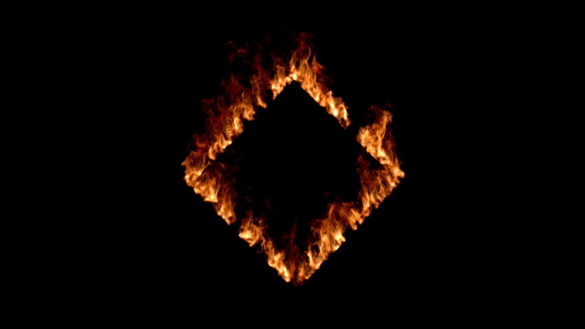 fire window burning square 3D model animated | CGTrader