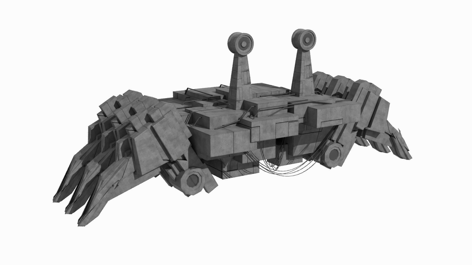 3D model Sci fi Creatures Crab SA-1 - Low Poly VR / AR / low-poly ...