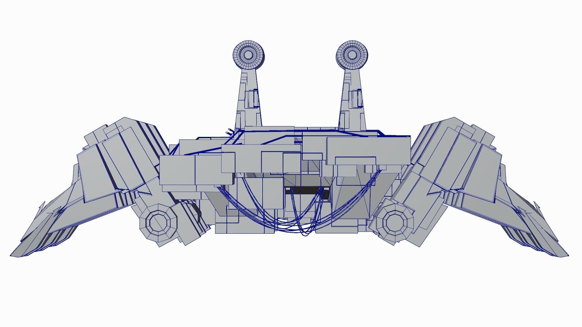 3D model Sci fi Creatures Crab SA-1 - Low Poly VR / AR / low-poly ...