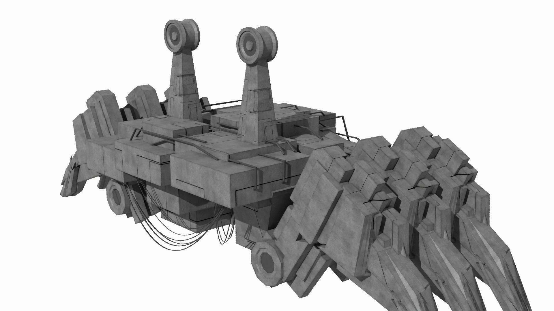 3D model Sci fi Creatures Crab SA-1 - Low Poly VR / AR / low-poly ...
