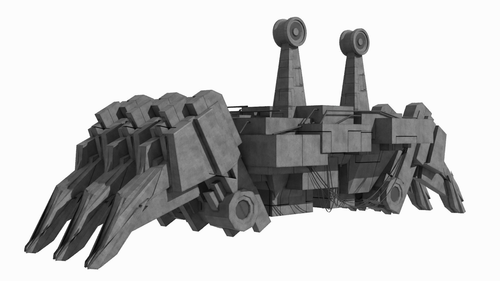 3D model Sci fi Creatures Crab SA-1 - Low Poly VR / AR / low-poly ...