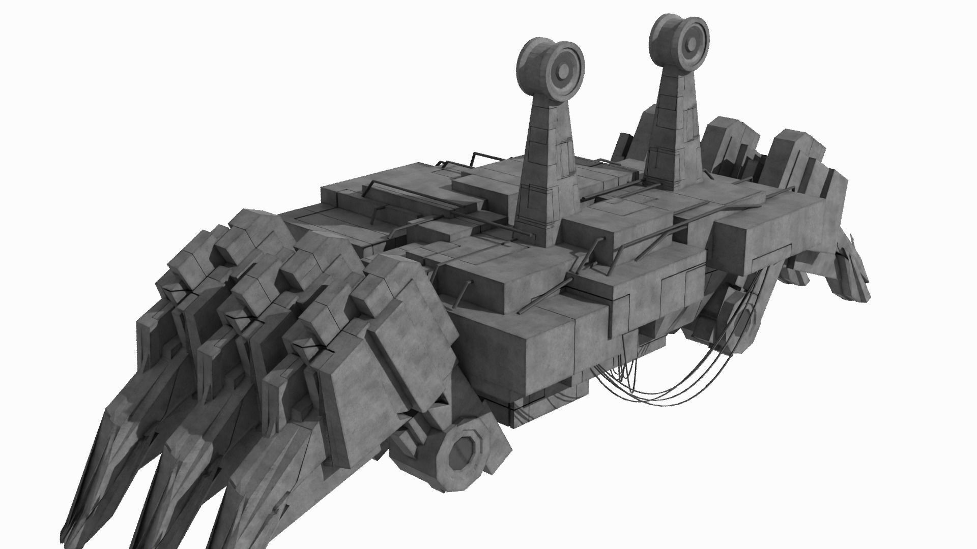 3D model Sci fi Creatures Crab SA-1 - Low Poly VR / AR / low-poly ...