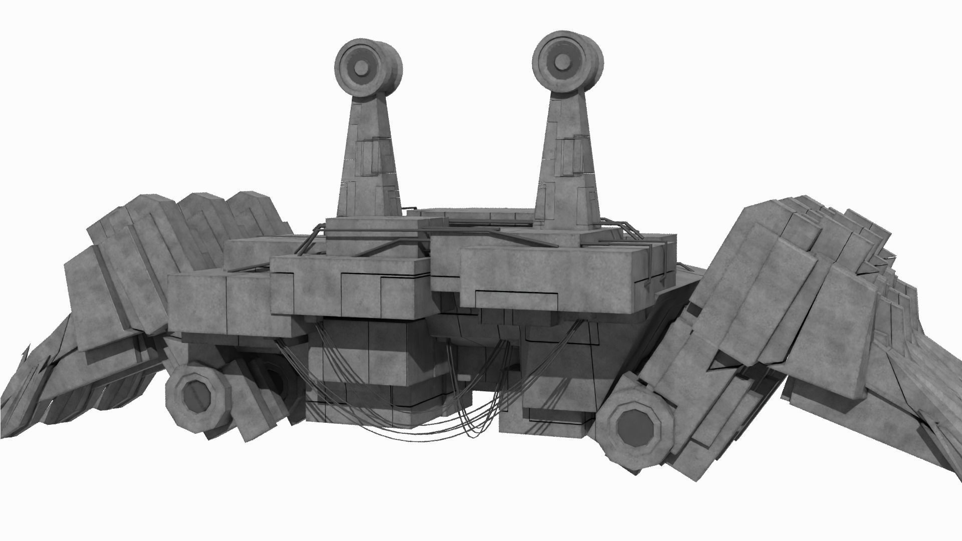 3D model Sci fi Creatures Crab SA-1 - Low Poly VR / AR / low-poly ...