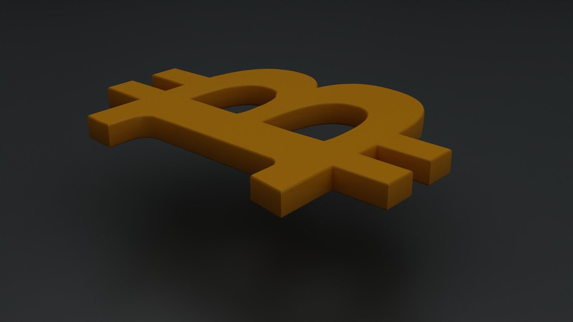3D model Gold Bitcoin icon logo VR / AR / low-poly | CGTrader