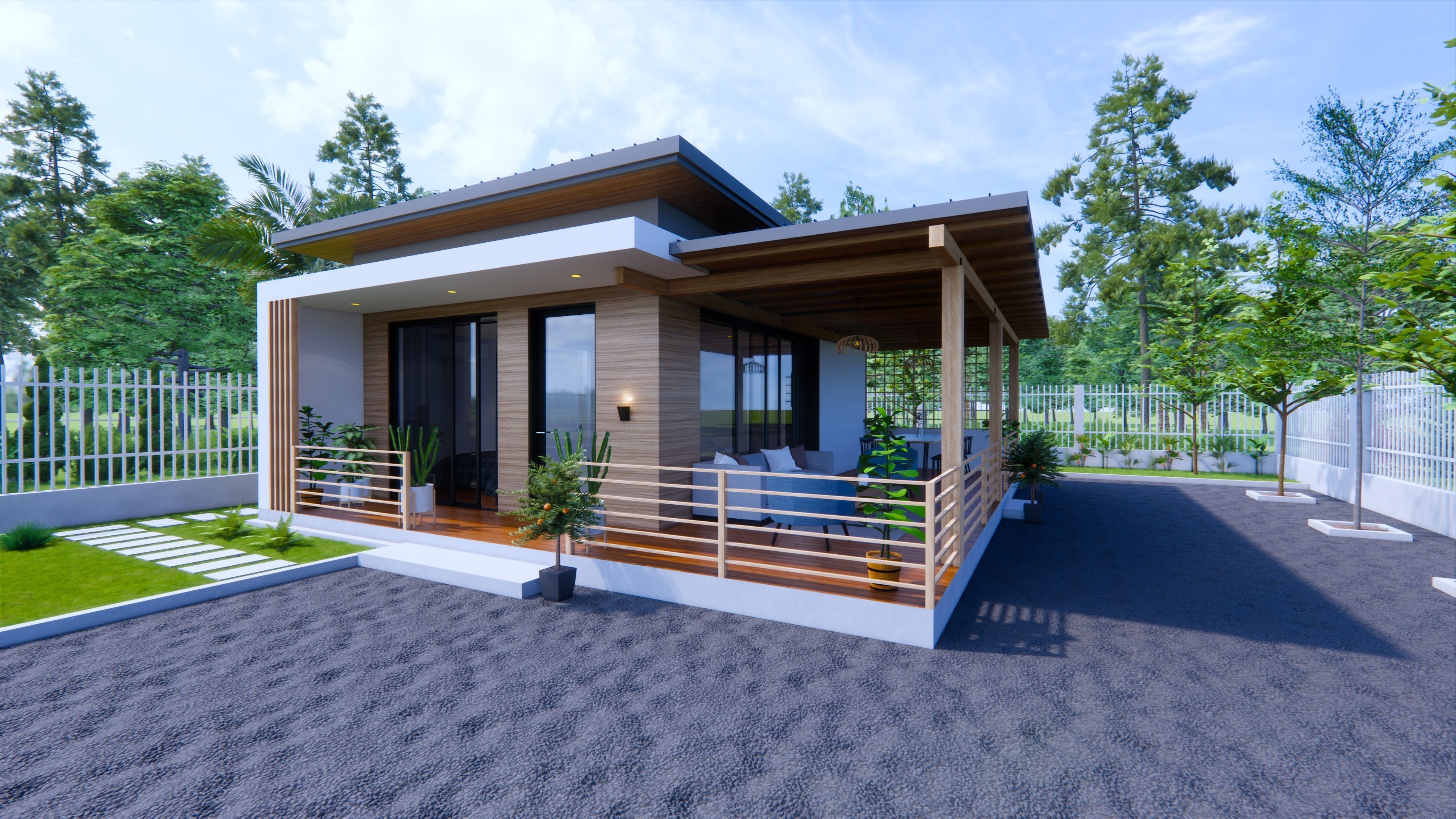 Small House - Tiny House Plan 3D model | CGTrader