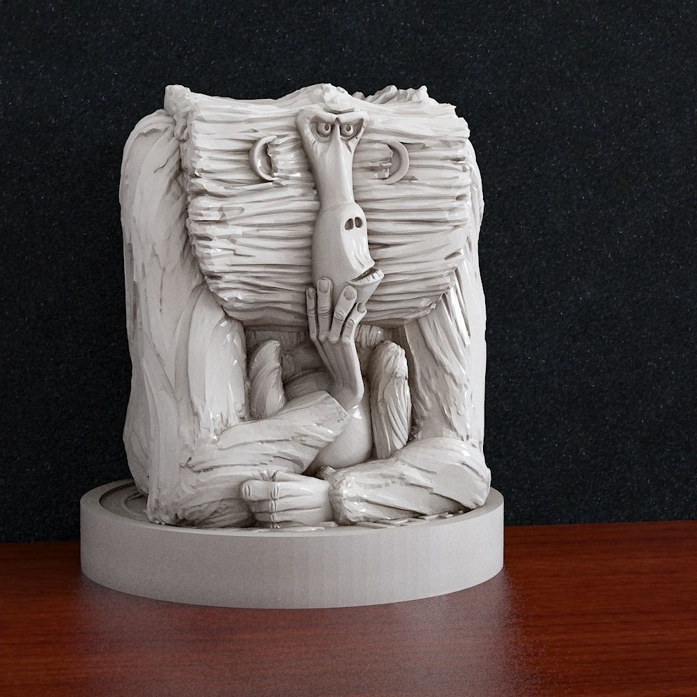 Monkey moneybox 3D model 3D printable | CGTrader