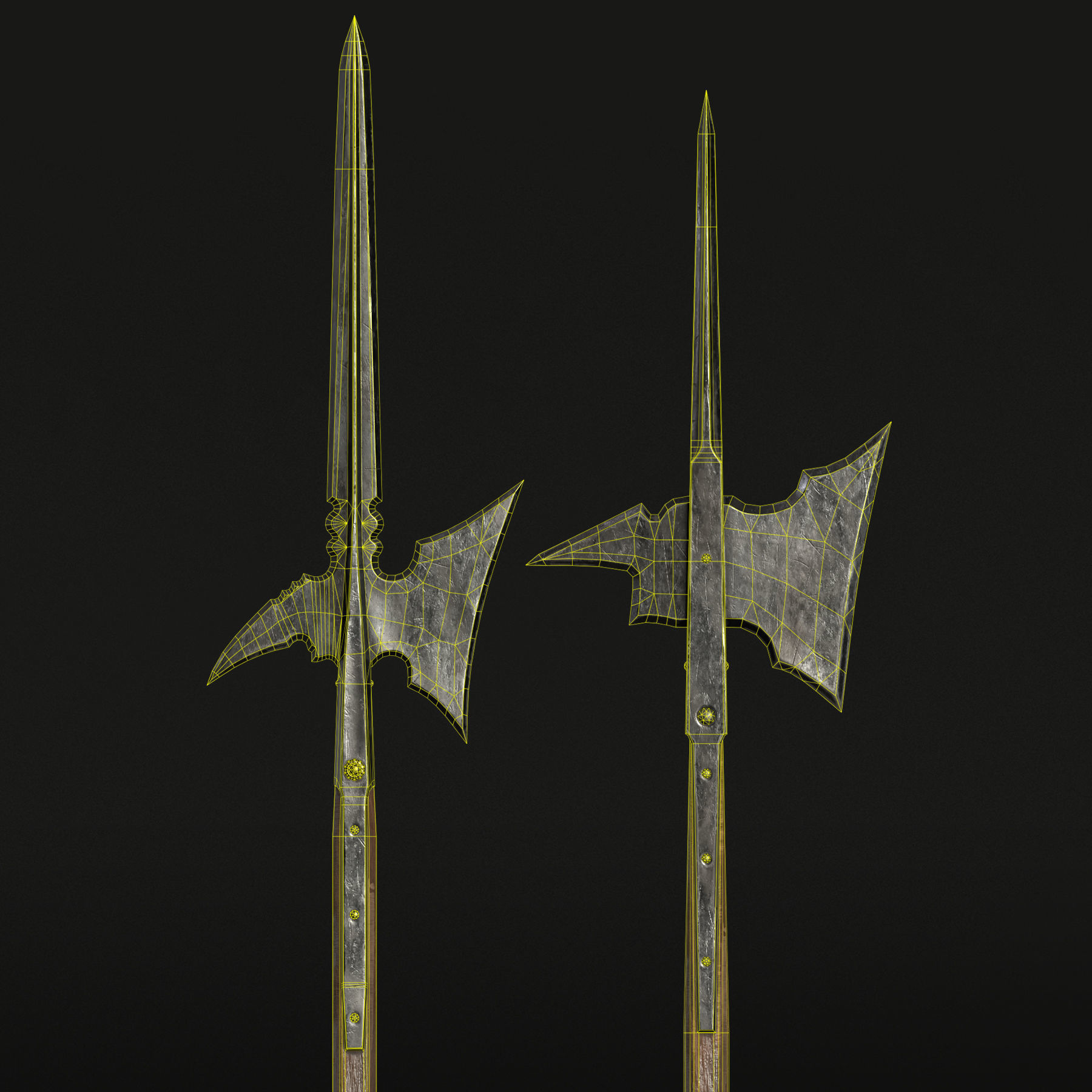3D model Medieval Halberd - PBR Asset VR / AR / low-poly | CGTrader