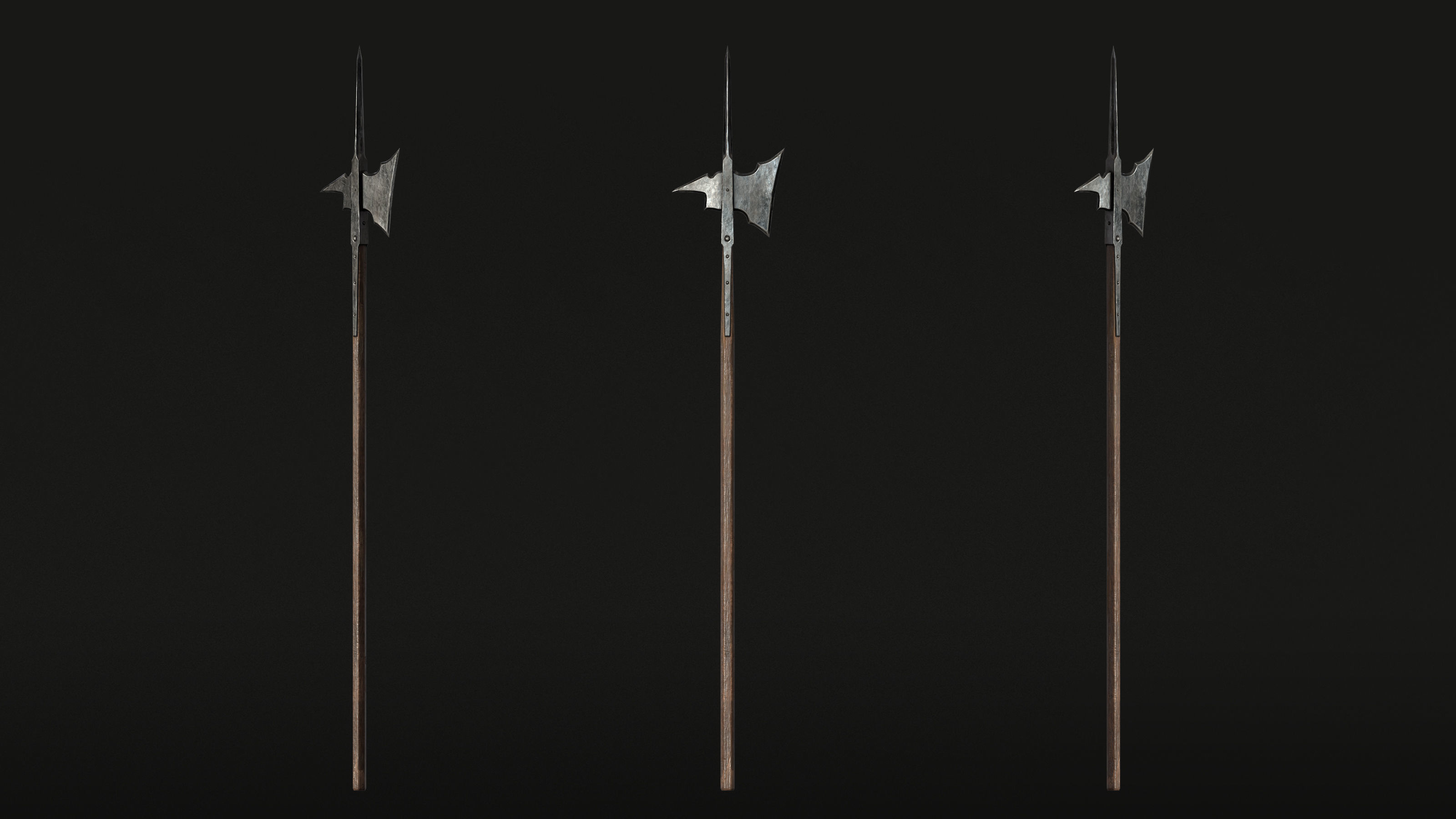 3D model Medieval Halberd - PBR Asset VR / AR / low-poly | CGTrader