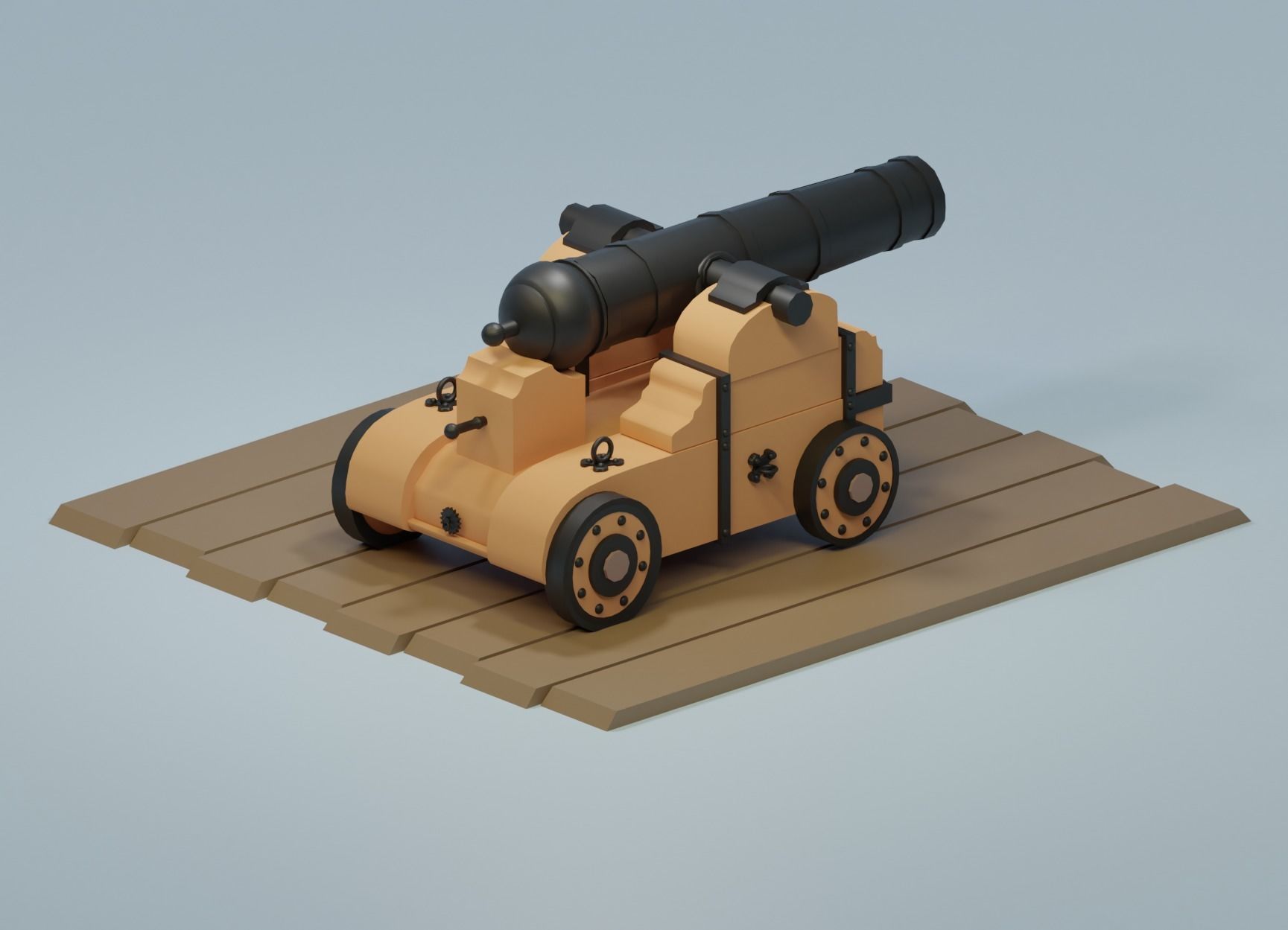 3D model 3D Cannon model Vehicle VR / AR / low-poly | CGTrader