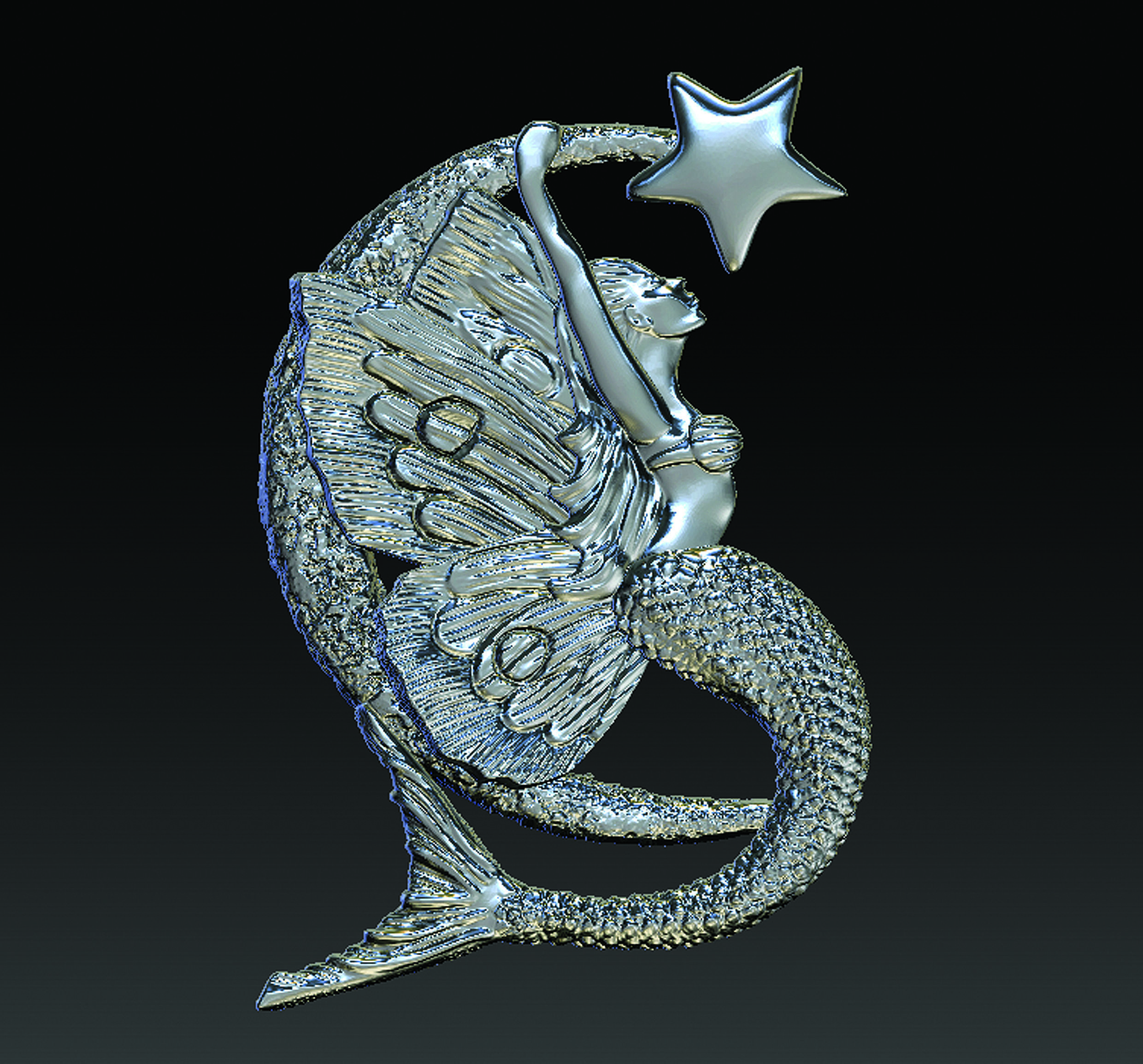 MERMAID PENDANT 3D model 3D printable | CGTrader