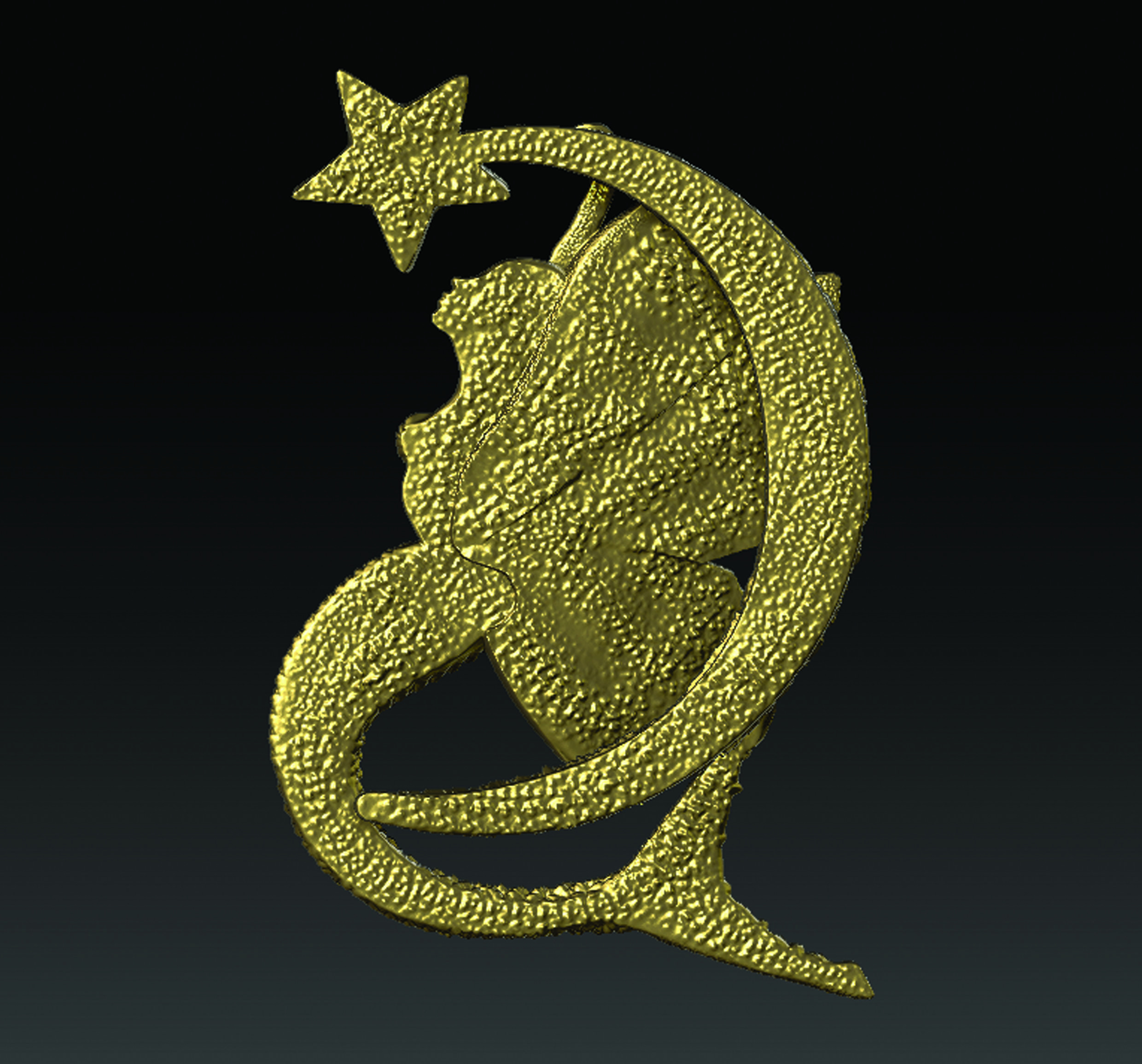 MERMAID PENDANT 3D model 3D printable | CGTrader