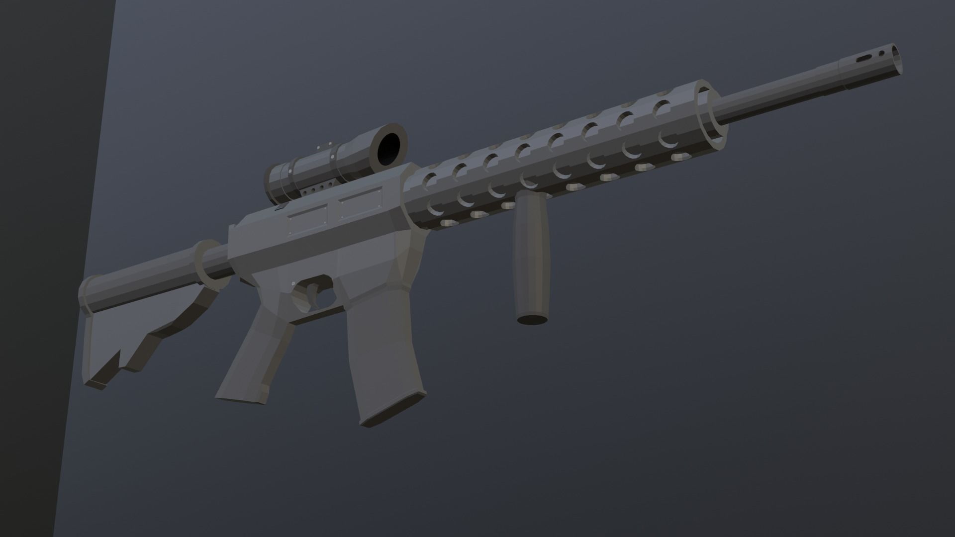 3D model Low Poly Gun M4 Carbine VR / AR / low-poly | CGTrader