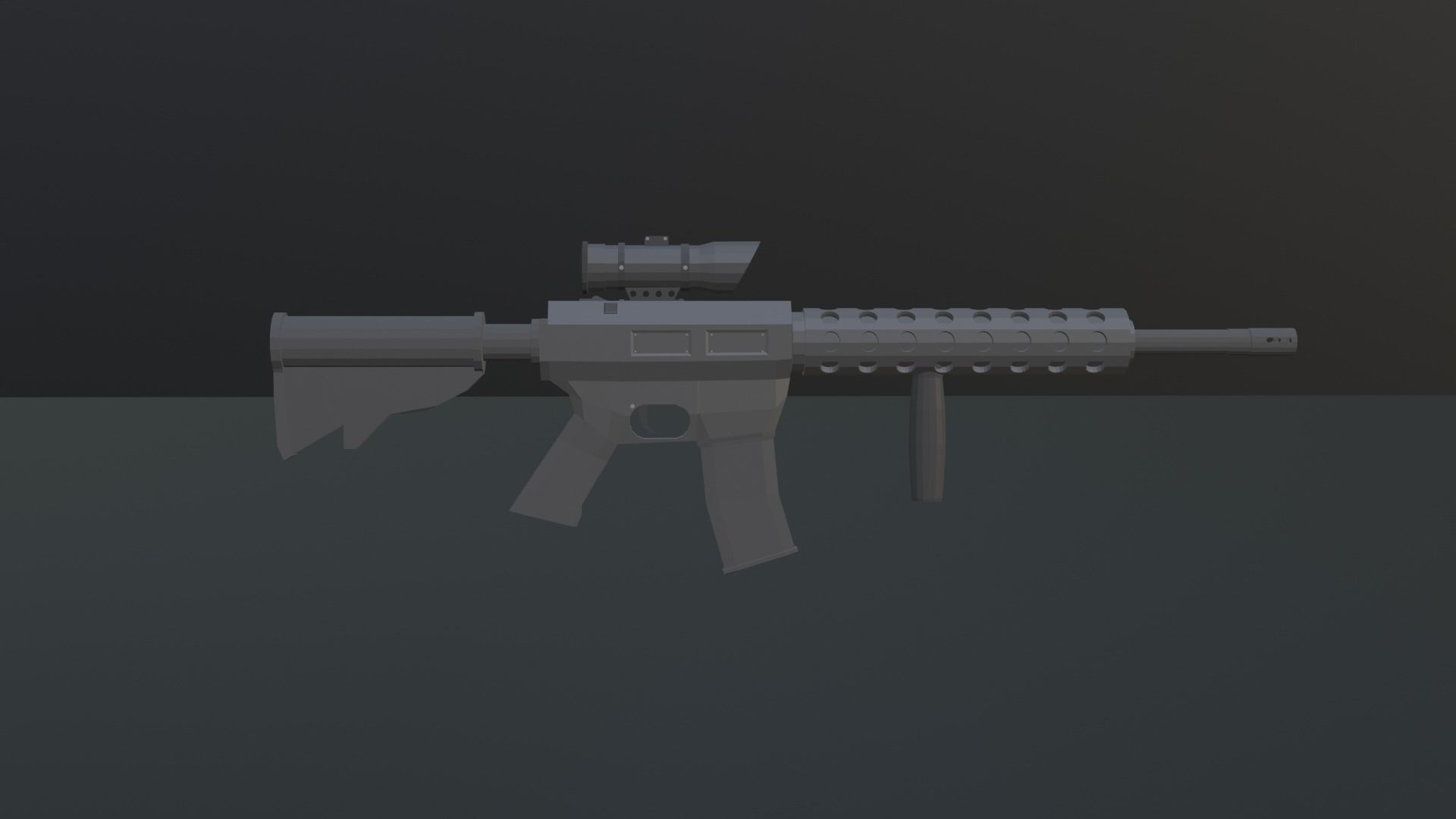 3D model Low Poly Gun M4 Carbine VR / AR / low-poly | CGTrader