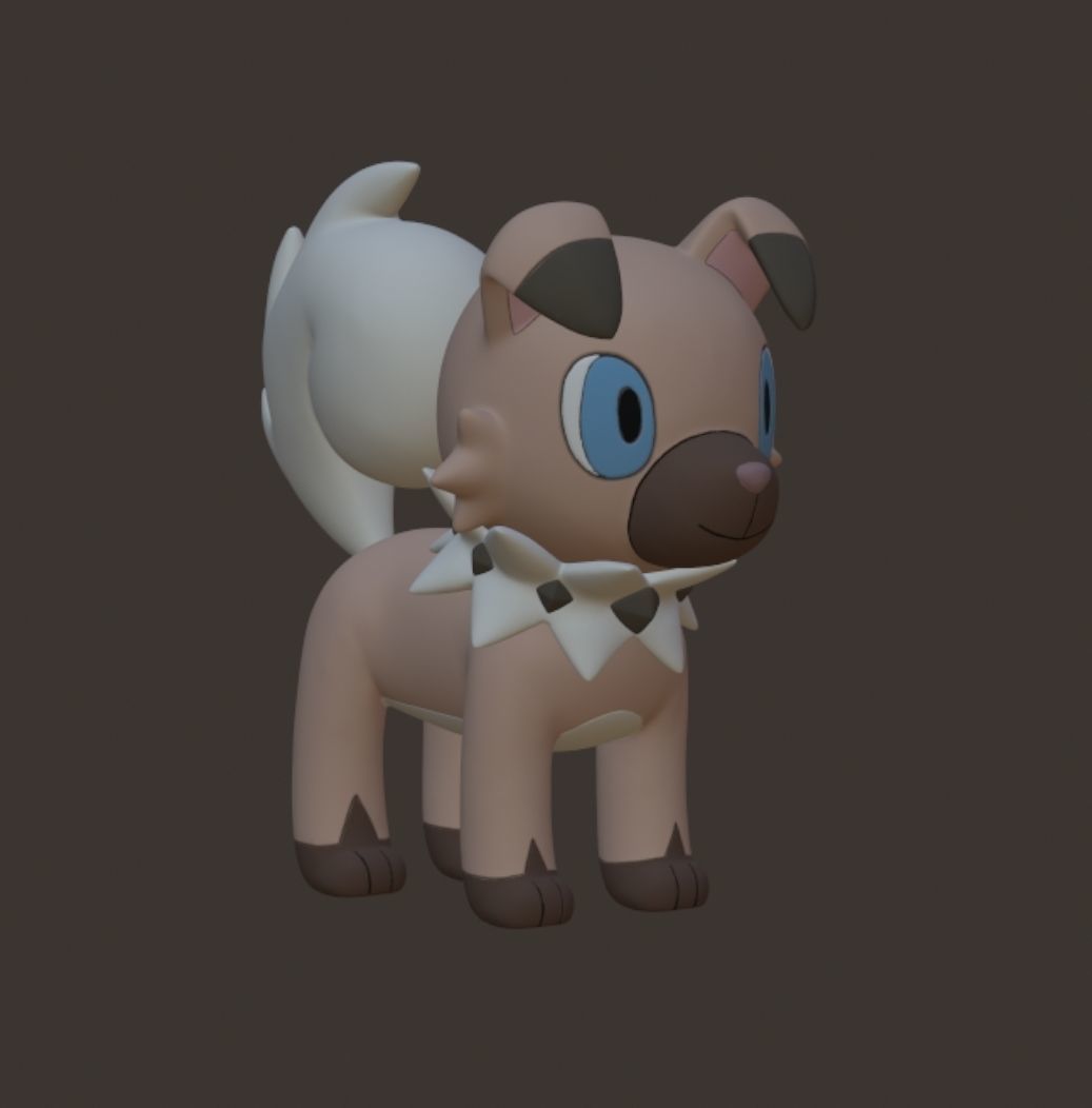 Rockruff and Lycanroc Pokemon 3D model 3D printable | CGTrader