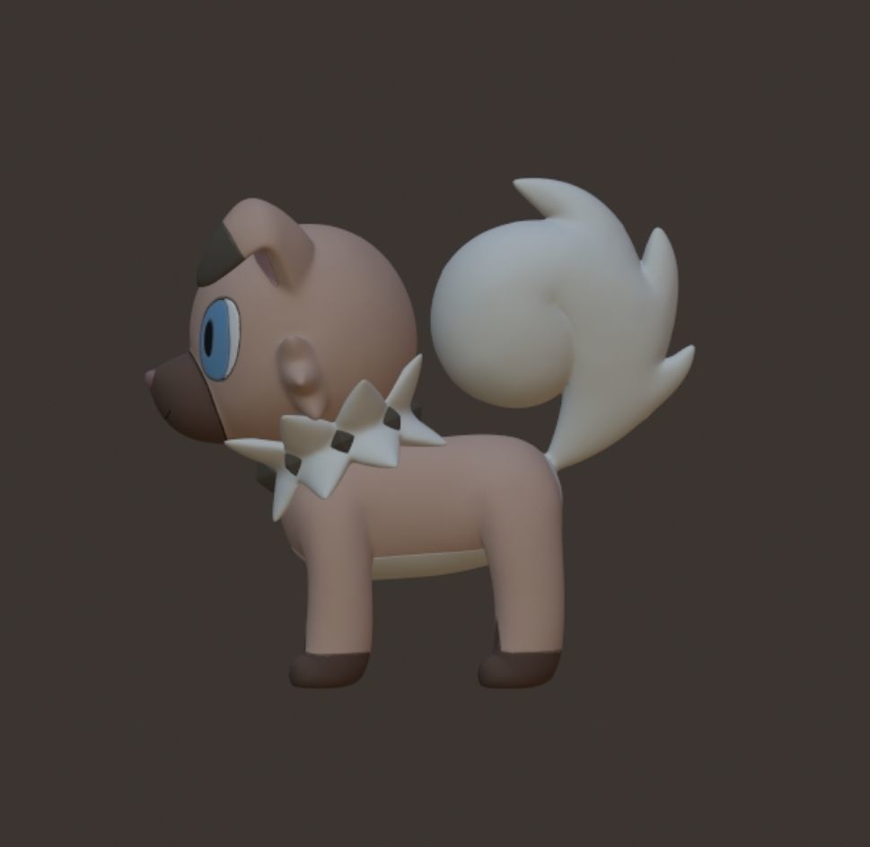 Rockruff and Lycanroc Pokemon 3D model 3D printable | CGTrader