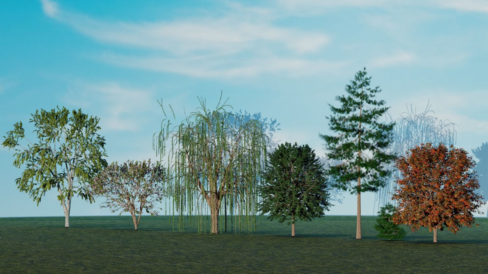 Realistic Tree Pack I Detailed Trees free 3D model | CGTrader