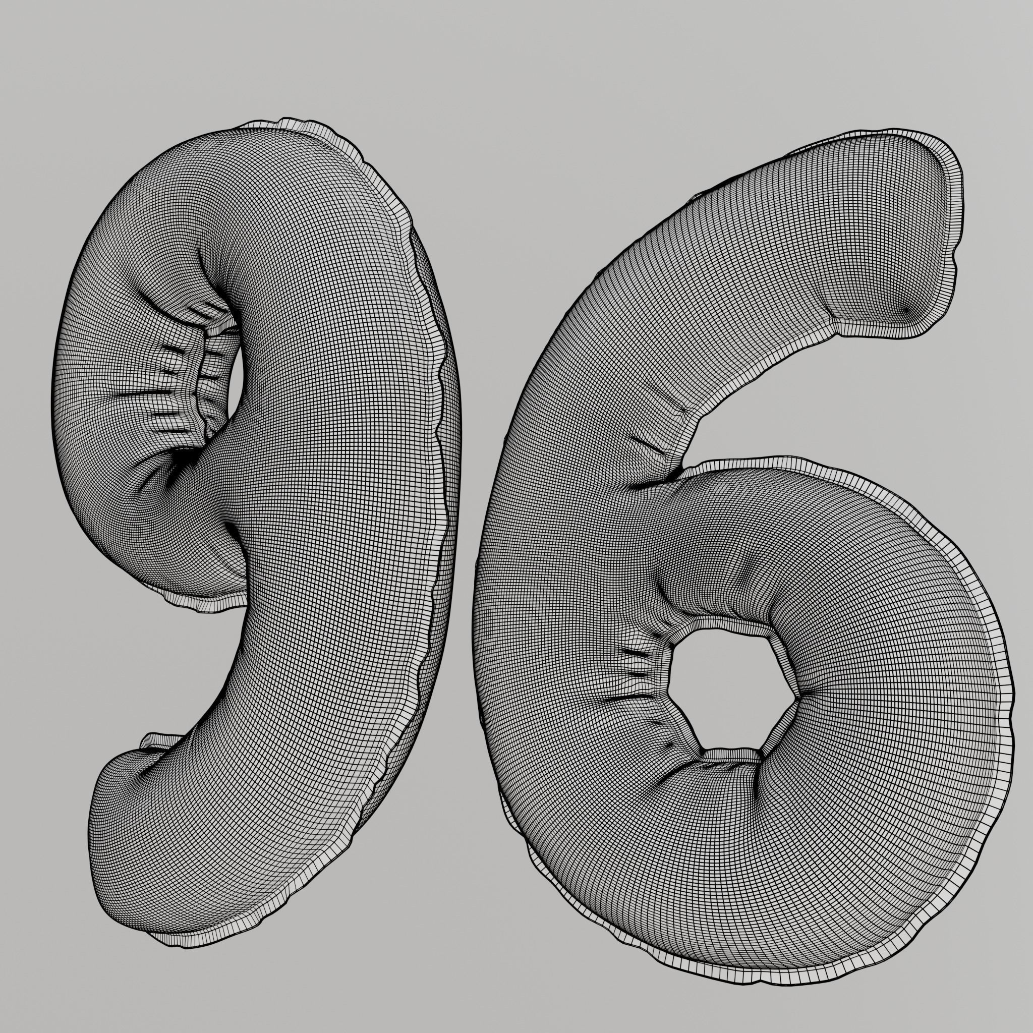 Balloon Numbers 3D model | CGTrader