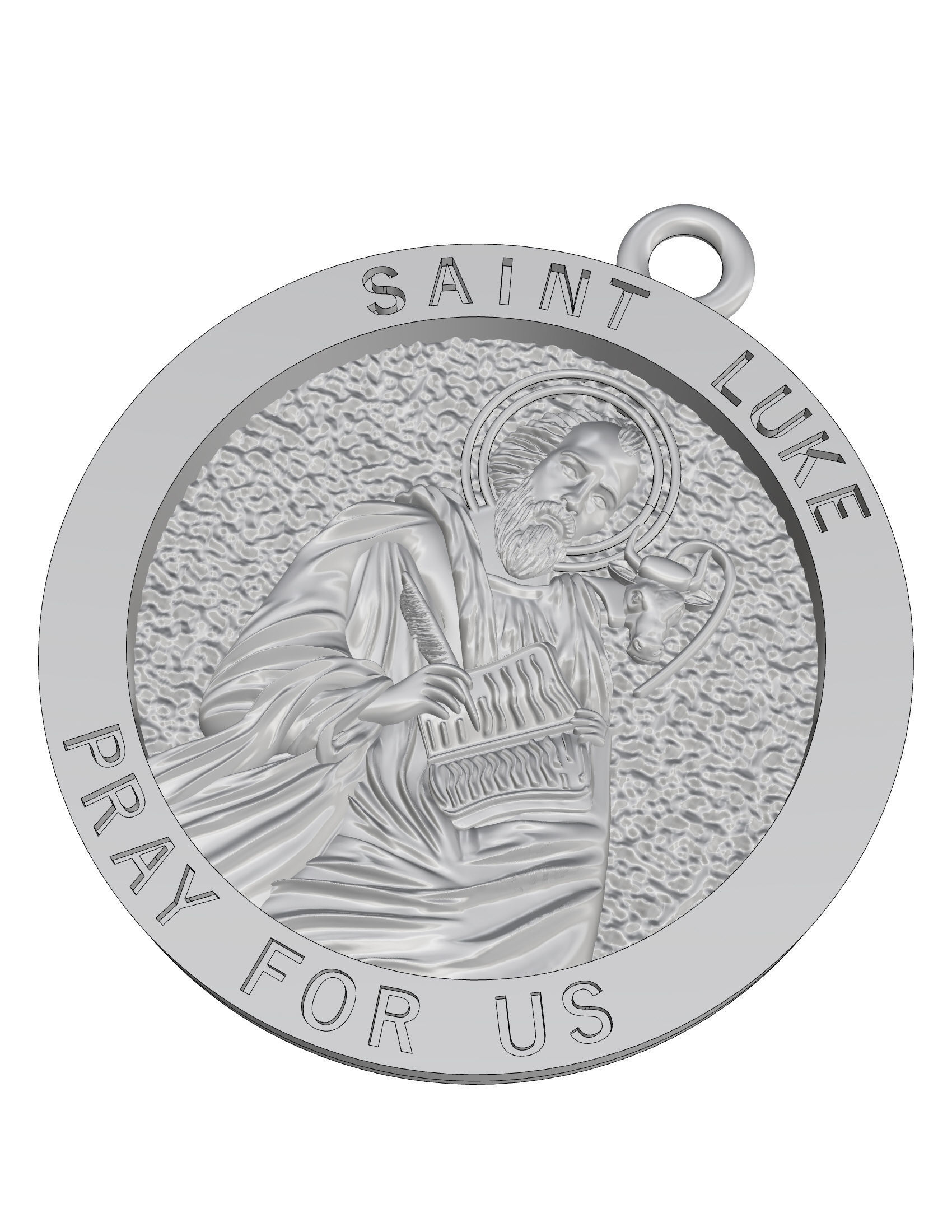 Saint Luke Pendant 3D model 3D printable | CGTrader