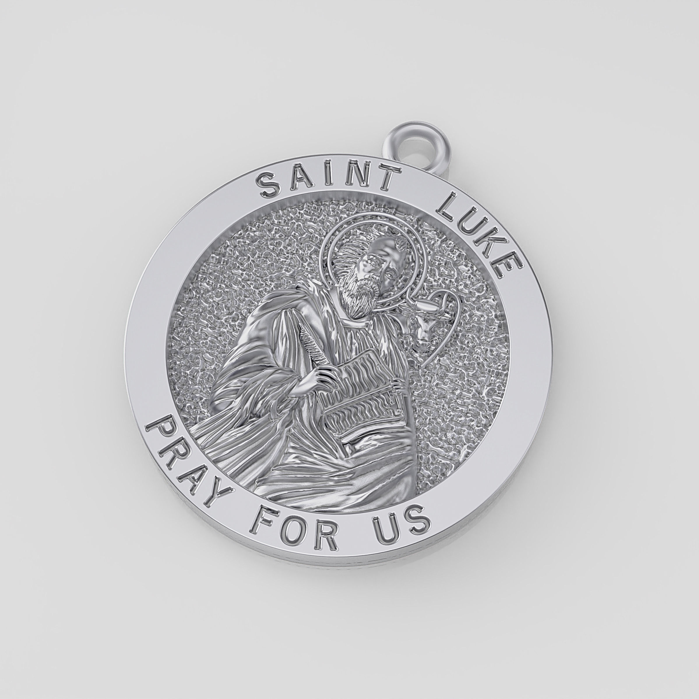Saint Luke Pendant 3D model 3D printable | CGTrader