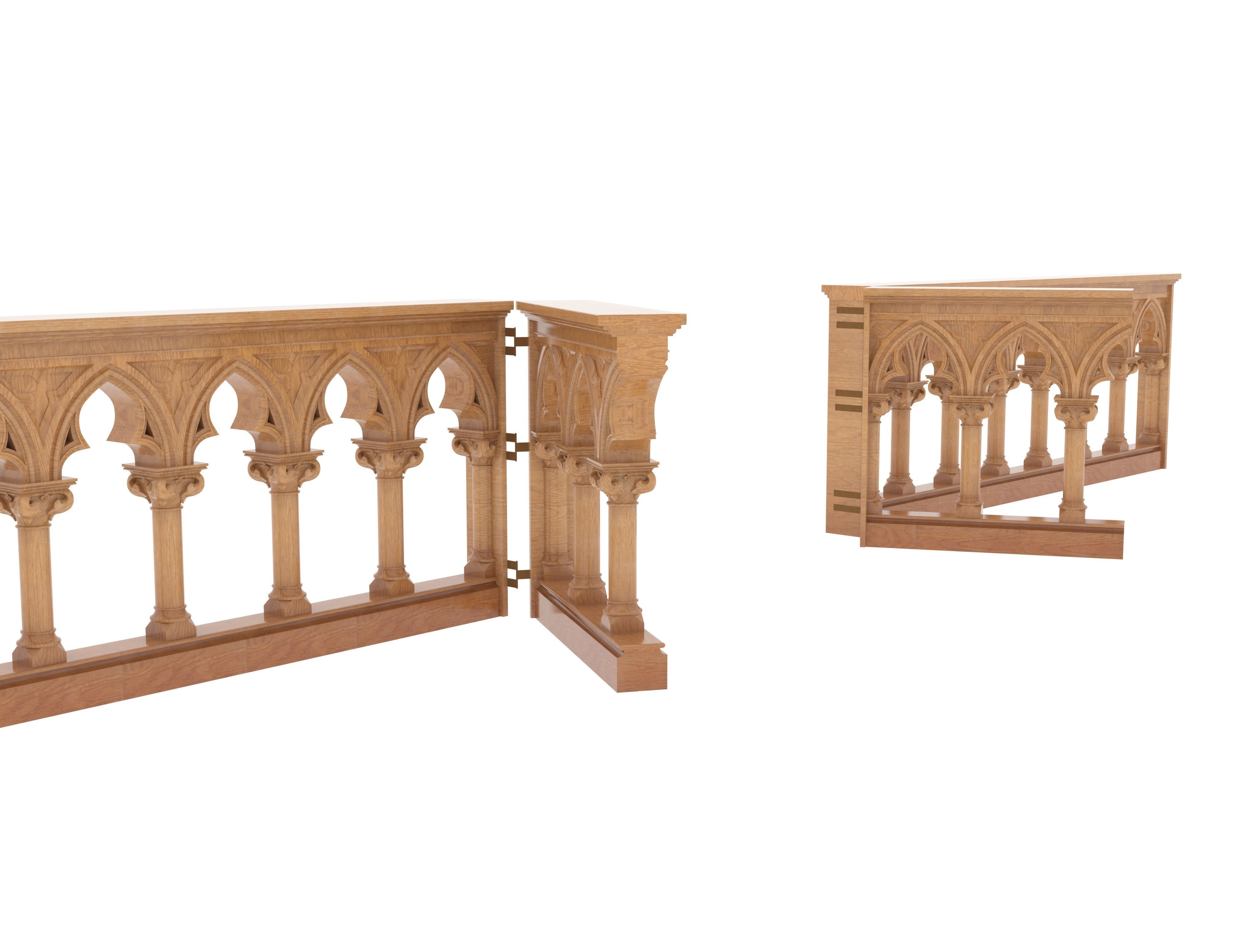 Altar railing 3D model | CGTrader