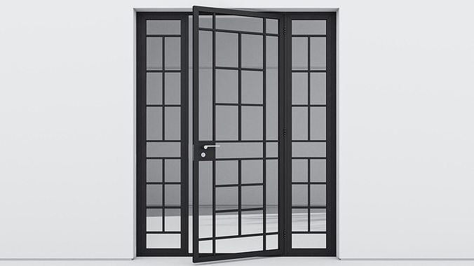 Aluminium door 72 3D model | CGTrader