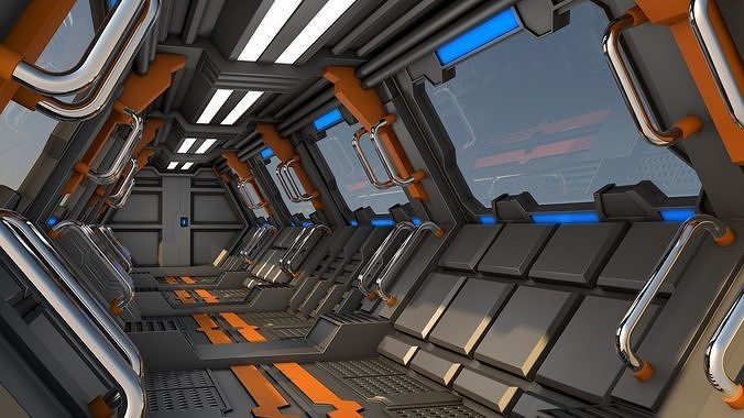 Sci Fi Corridor 3D model | CGTrader