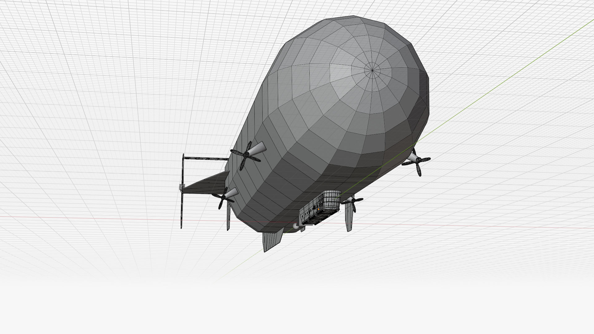 3D model Zeppelin Airship VR / AR / low-poly | CGTrader