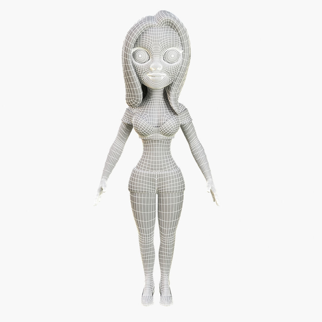 Cartoon Pin Up 3d Model Rigged Cgtrader