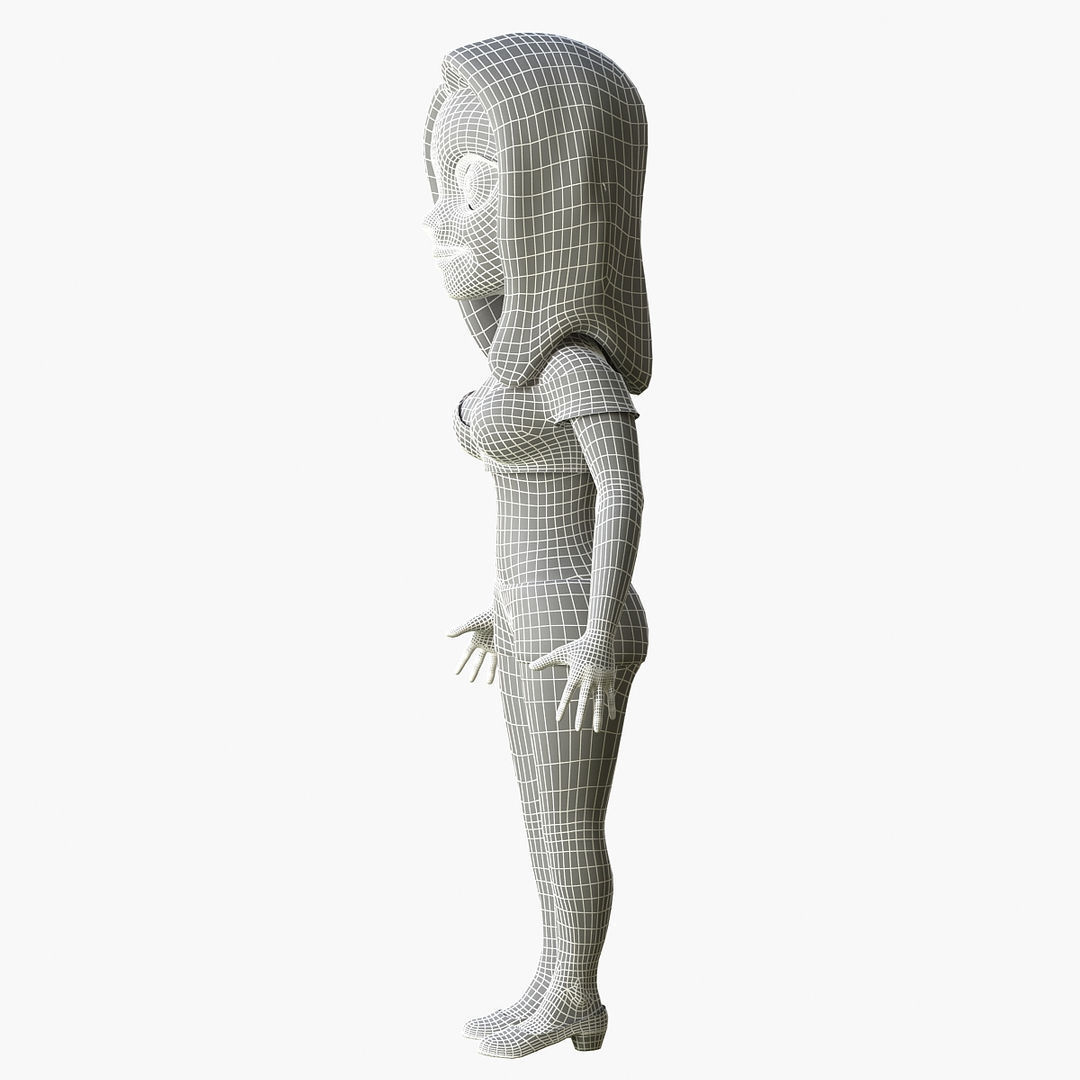 Cartoon Pin Up 3d Model Rigged Cgtrader