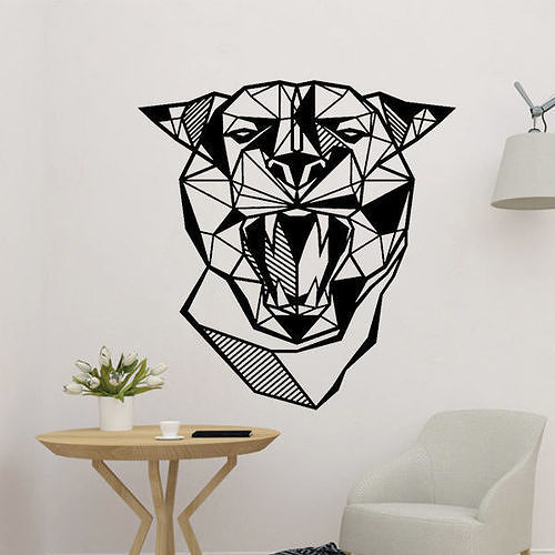 Puma Head Sculpture Wall 2D 3D model 3D printable | CGTrader