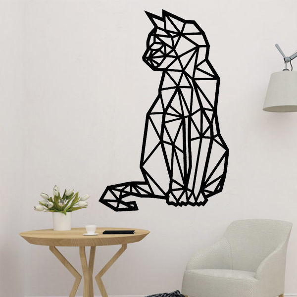 Polygonal Cat 2D Decor 3D model 3D printable | CGTrader