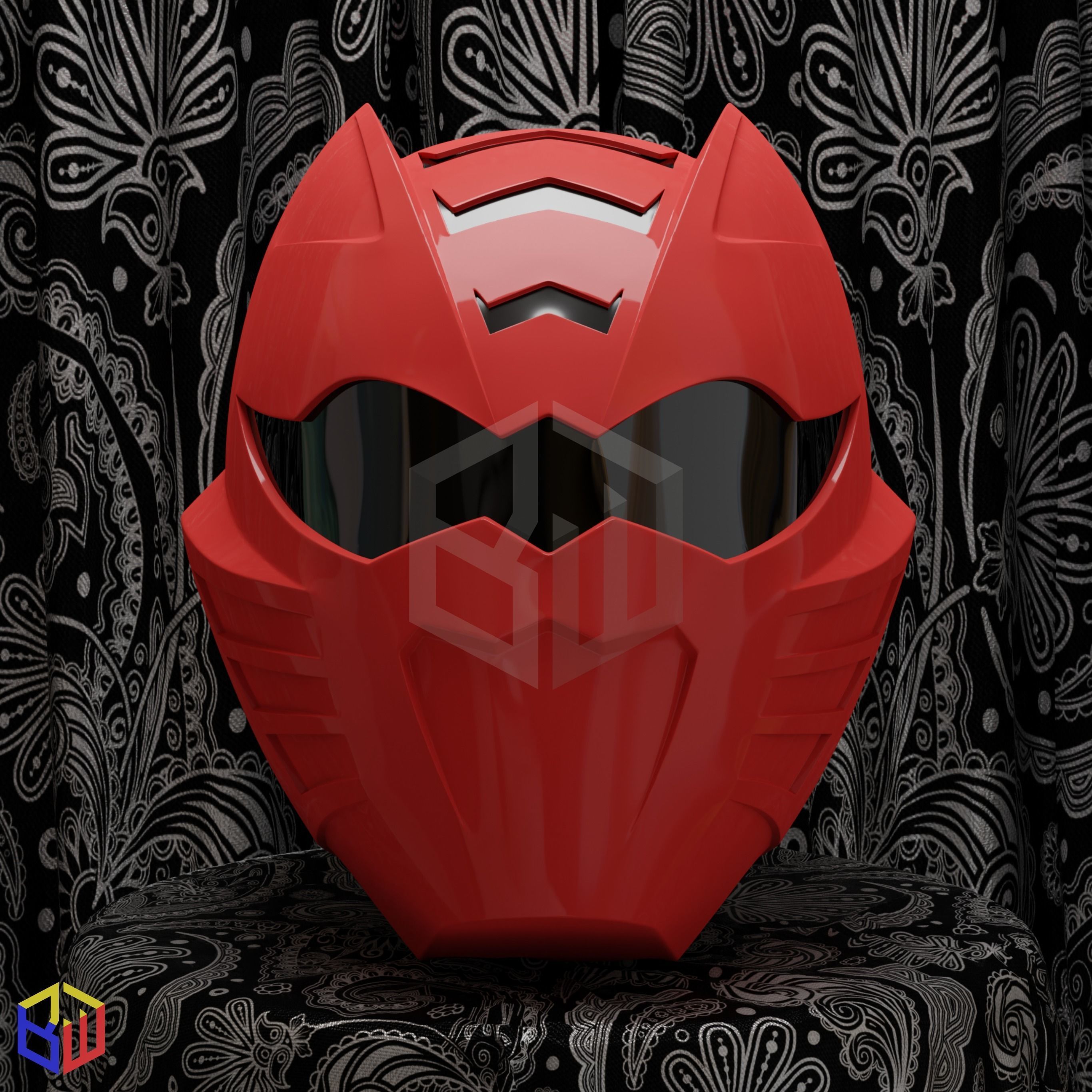 Power Rangers Jungle Fury Red Ranger Helmet 3D model 3D printable ...
