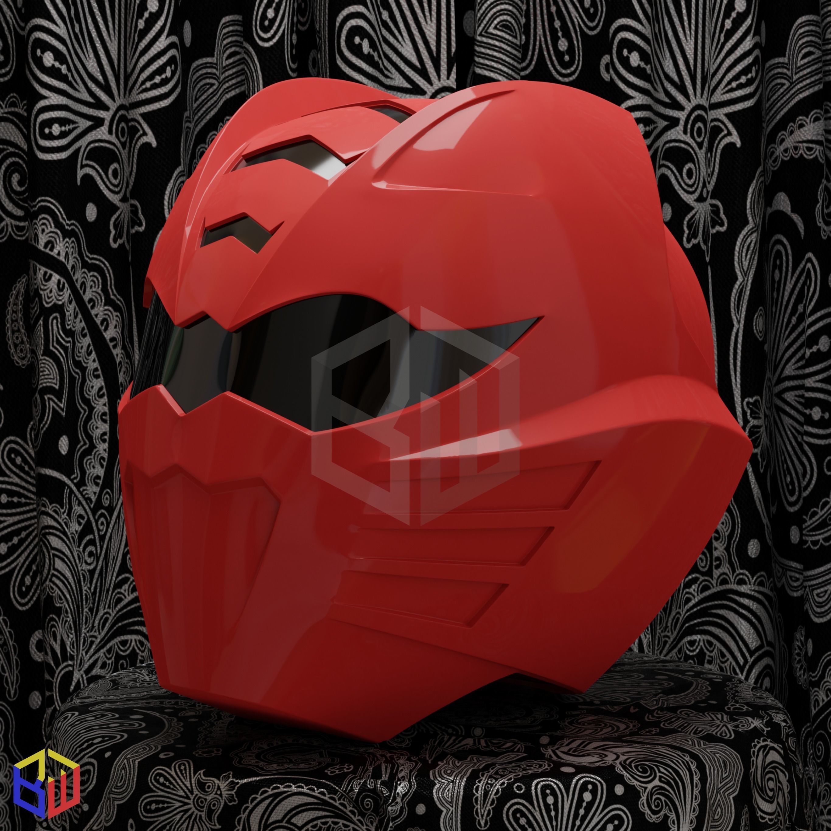 Power Rangers Jungle Fury Red Ranger Helmet 3D model 3D printable ...