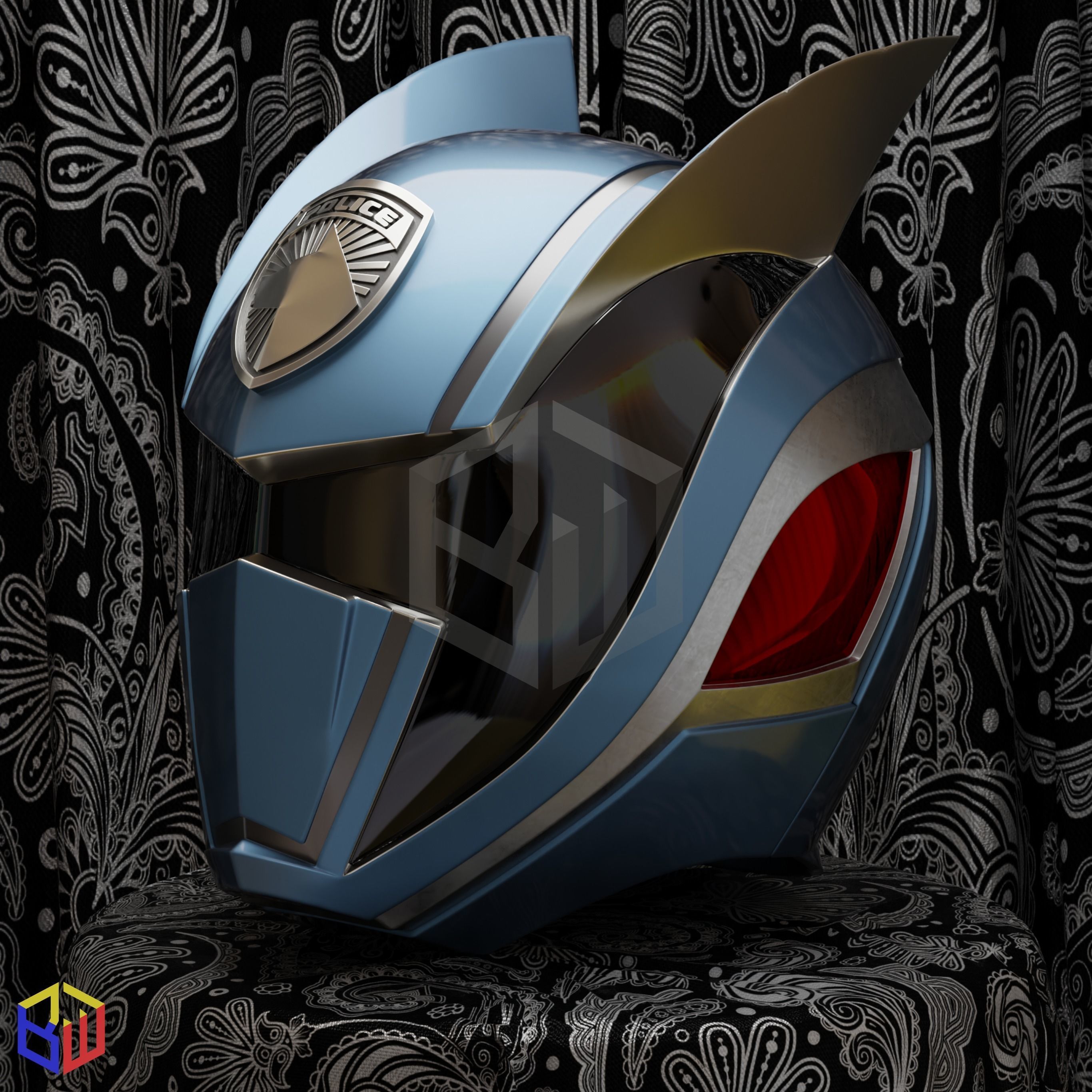 Power Rangers SPD Shadow Ranger Helmet 3D model 3D printable | CGTrader