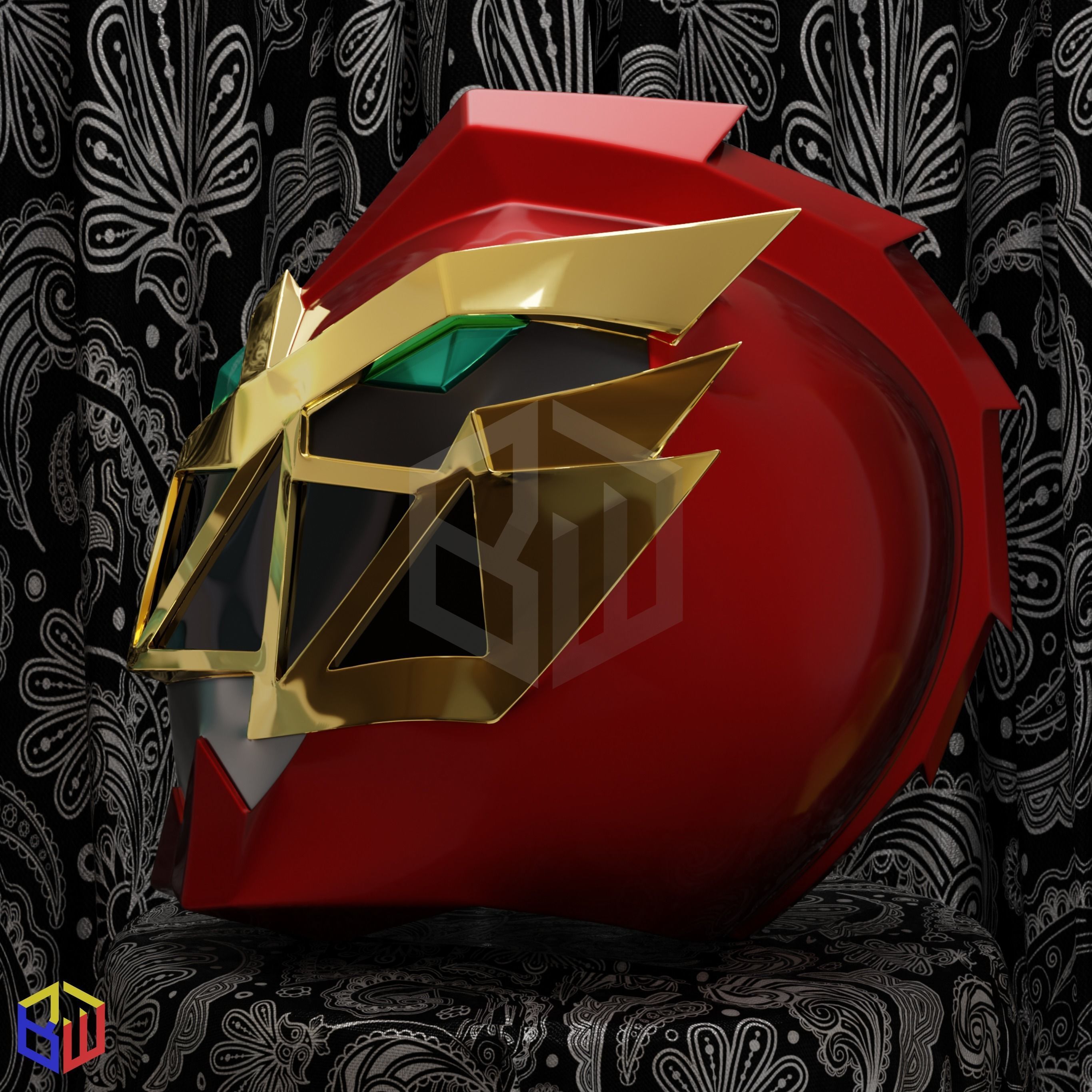 Power Rangers Dino Fury Red Knight Helmet 3D model 3D printable | CGTrader