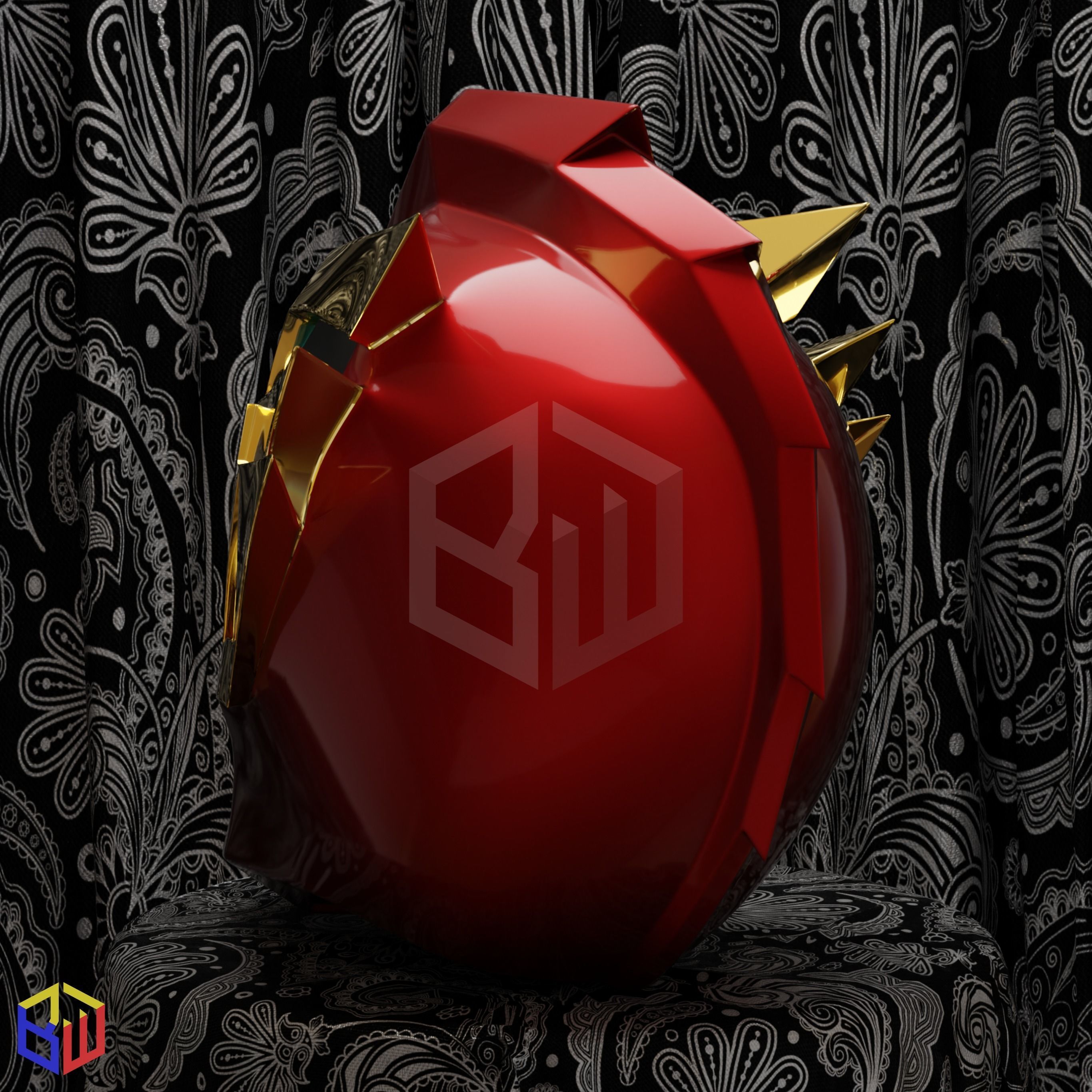 Power Rangers Dino Fury Red Knight Helmet 3D model 3D printable | CGTrader