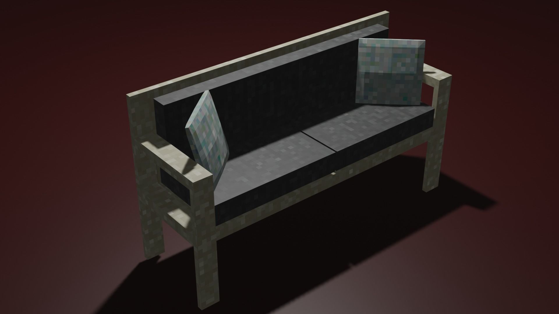 3D model Sofa Couch PS1 PSX style VR / AR / low-poly | CGTrader