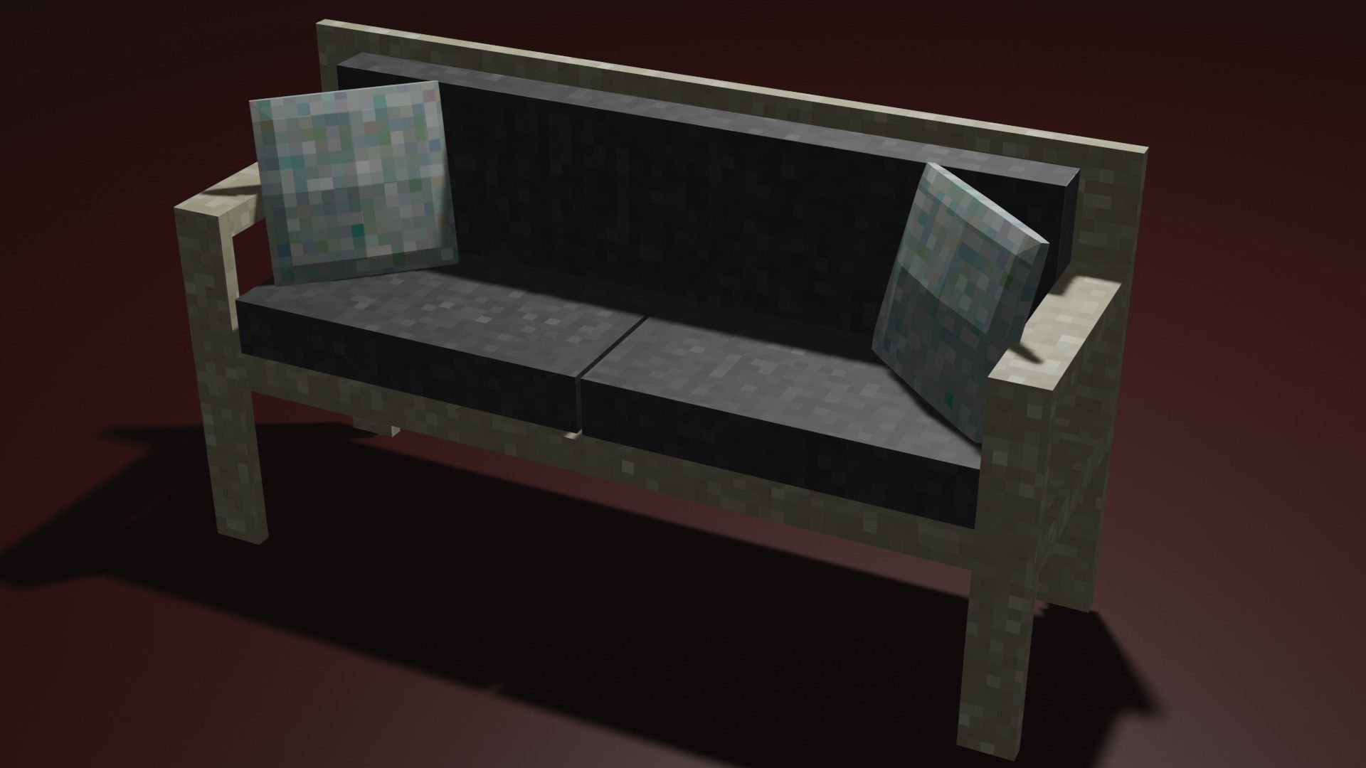 3D model Sofa Couch PS1 PSX style VR / AR / low-poly | CGTrader