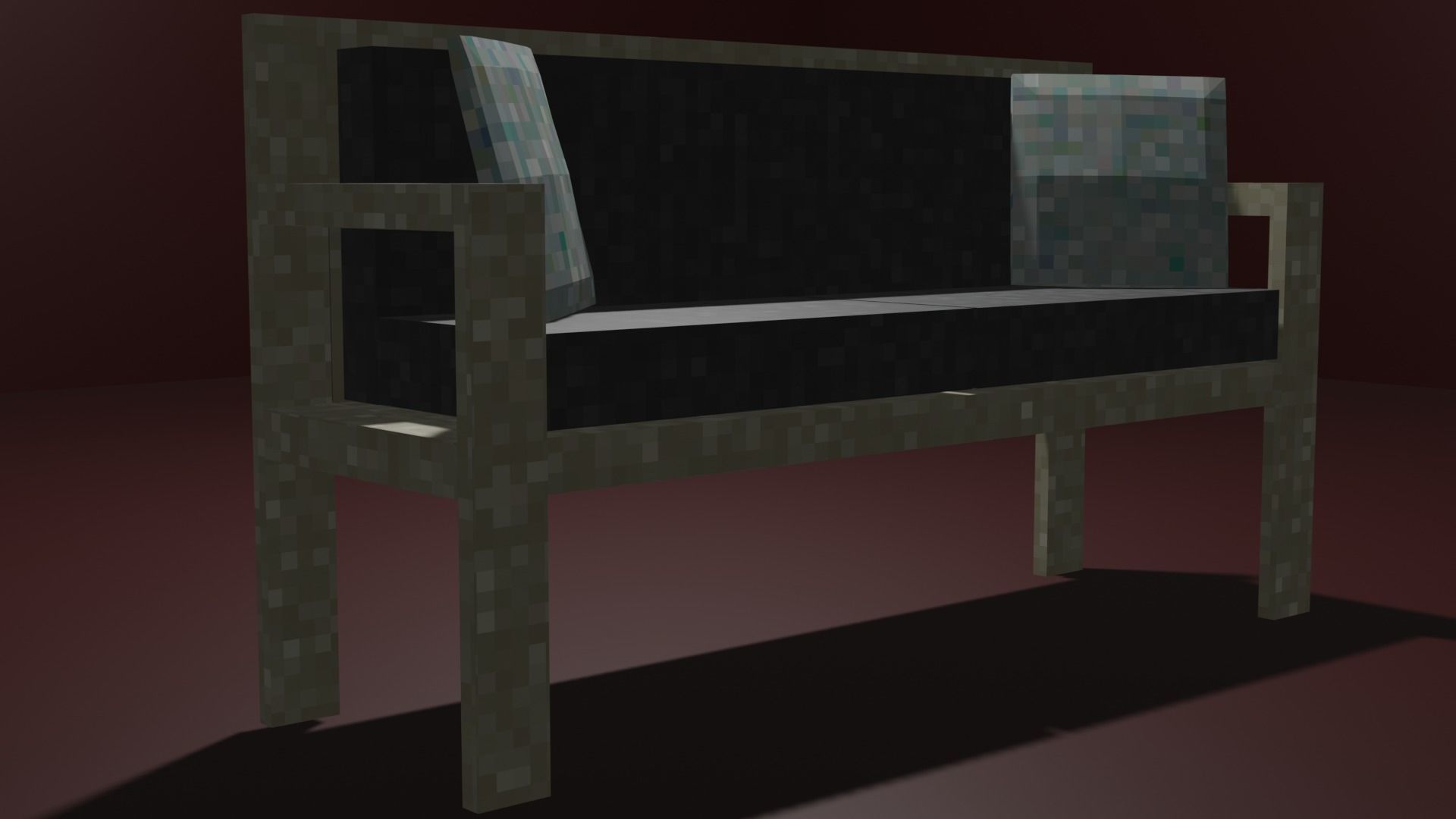 3D model Sofa Couch PS1 PSX style VR / AR / low-poly | CGTrader