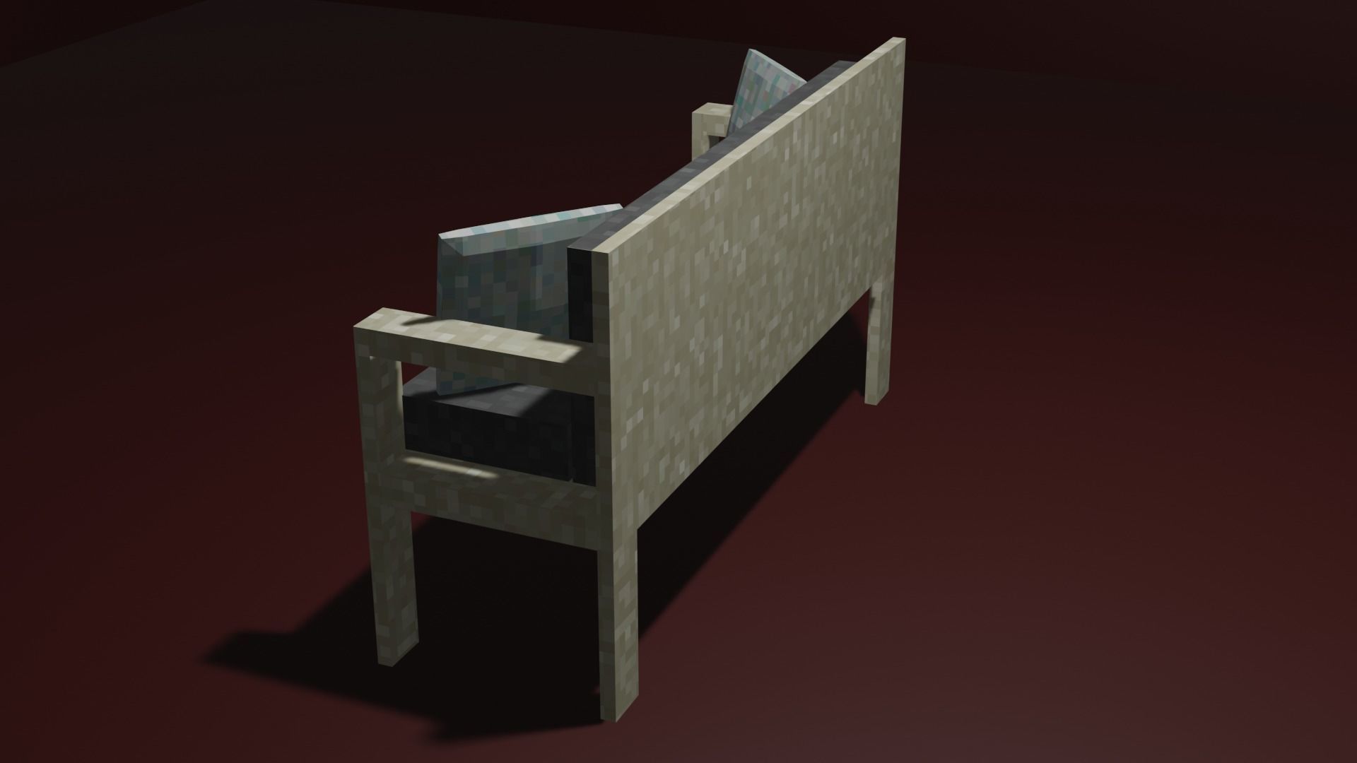 3D model Sofa Couch PS1 PSX style VR / AR / low-poly | CGTrader