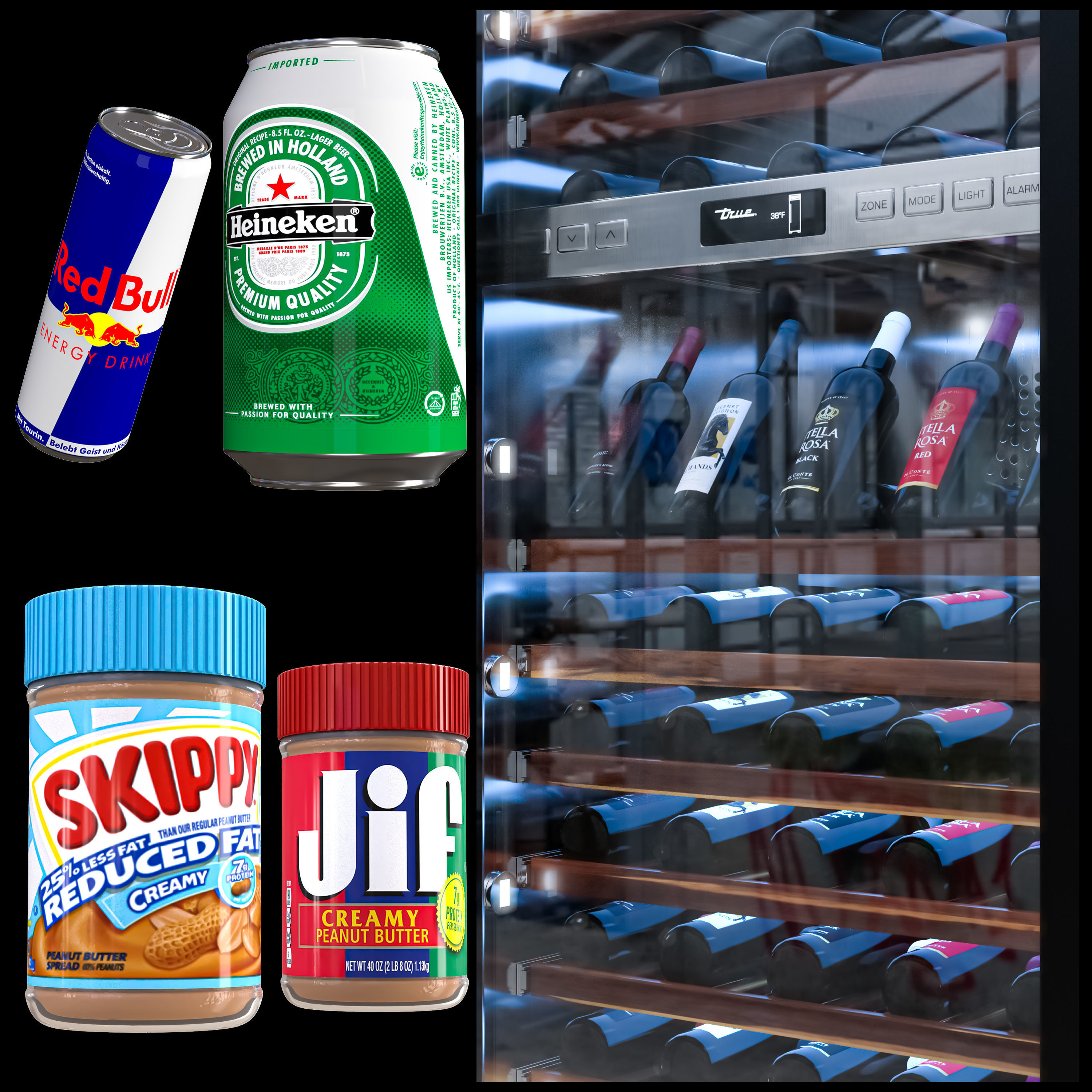 3D model True Refrigerator Set VR / AR / low-poly | CGTrader
