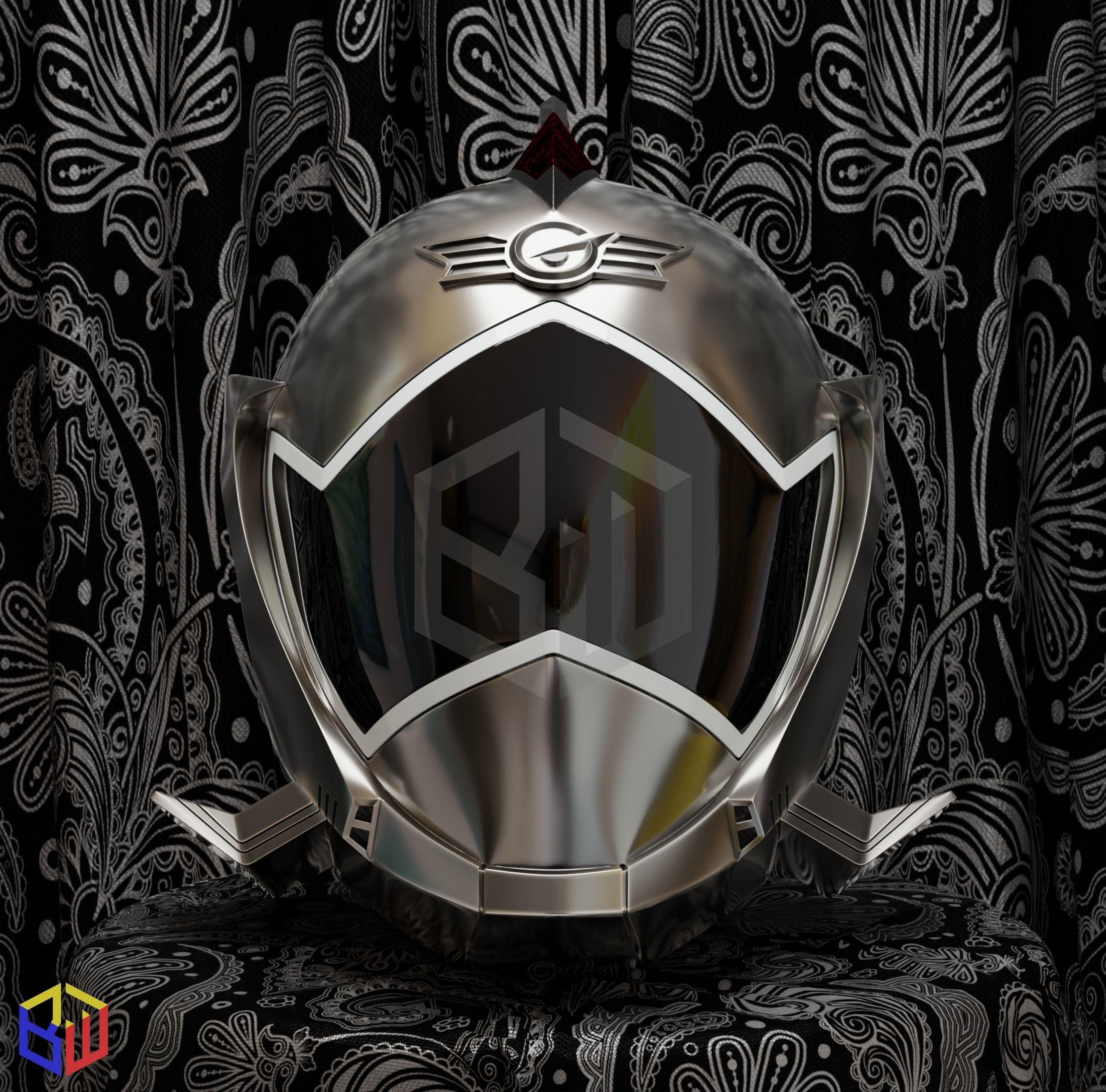 Power Rangers RPM Silver Ranger Helmet 3D model 3D printable | CGTrader