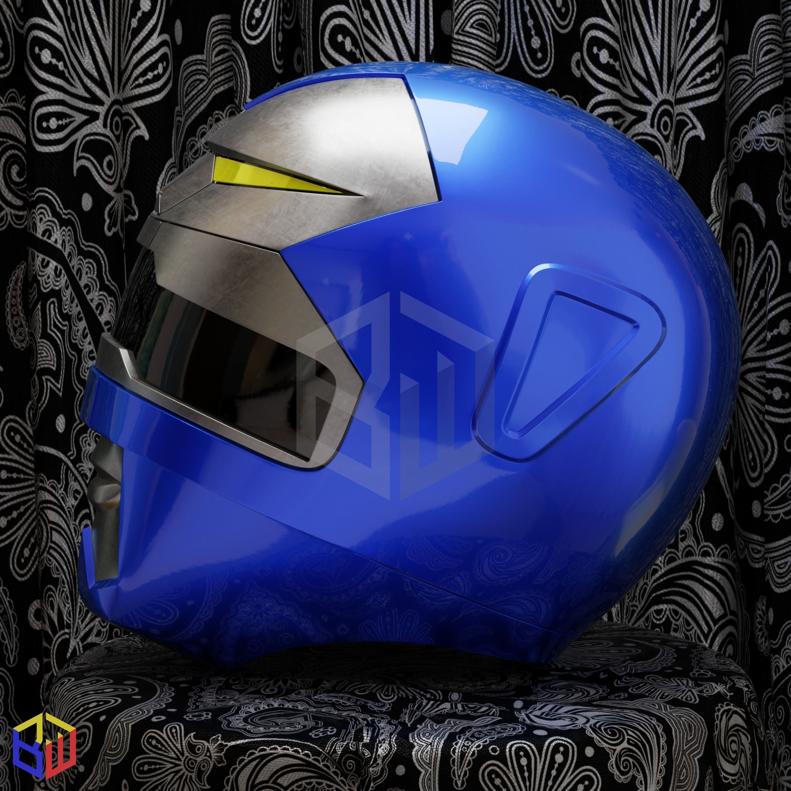 Power rangers Lost Galaxy Blue Ranger Helmet 3D model 3D printable ...