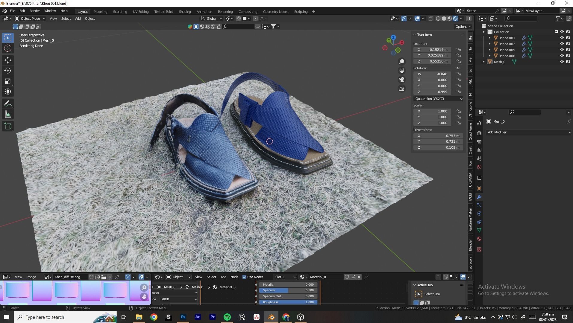 Peshawari Chappal Shoe Sandal 3D model | CGTrader